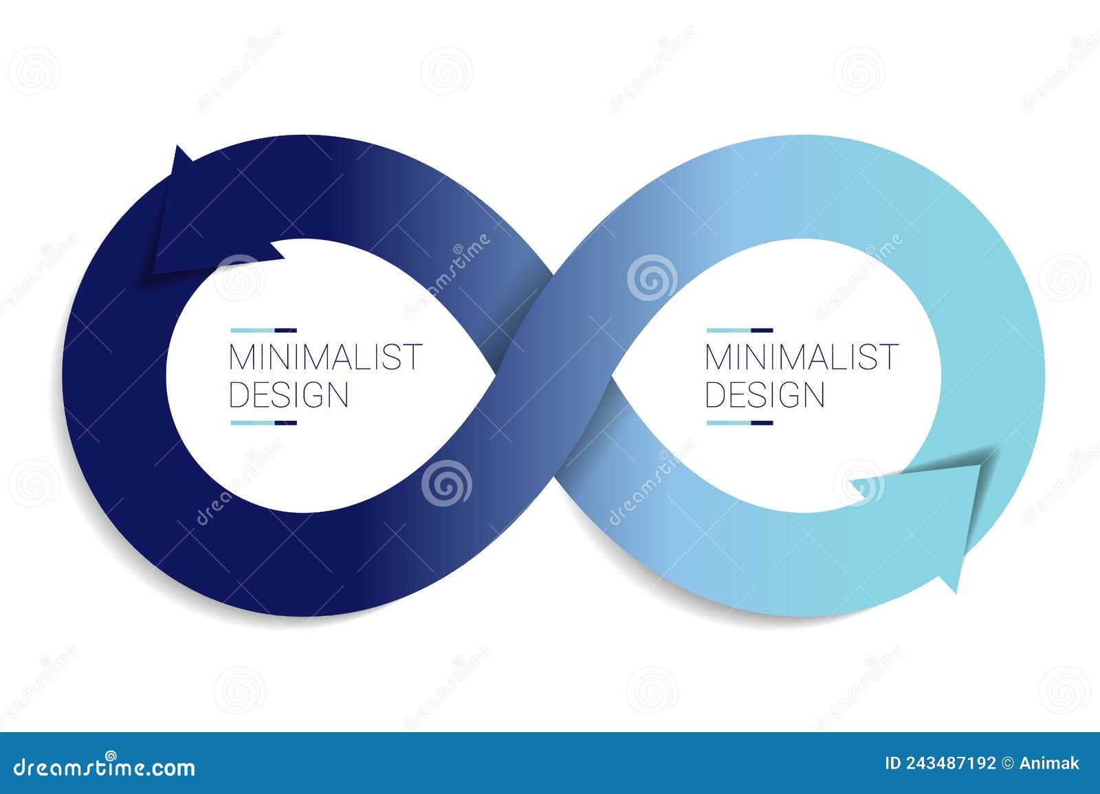 Infinity Arrows Infographic. 2 Step Options Template, Scheme, Diagram ...