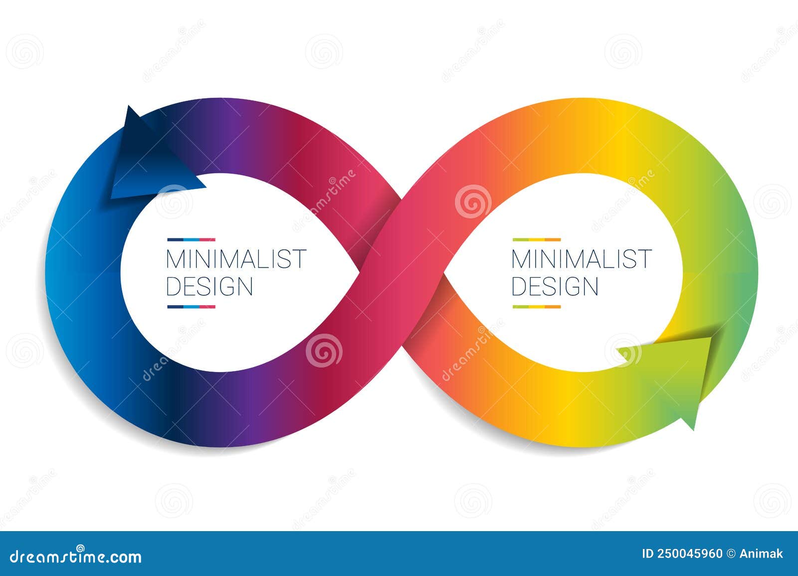 Infinity Arrows Infographic. 2 Step Options Template, Scheme, Diagram ...