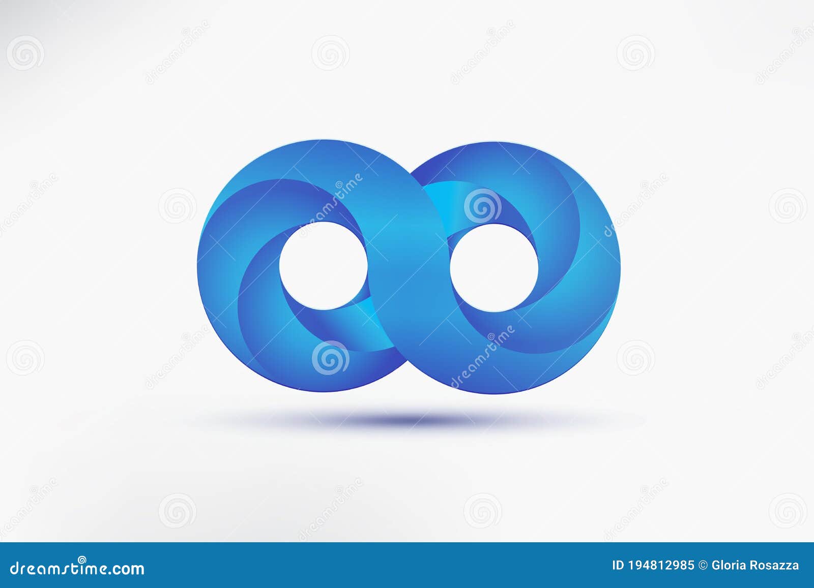 Infinity Blue Symbol Unique Artwork Vector Stock Vector - Illustration ...