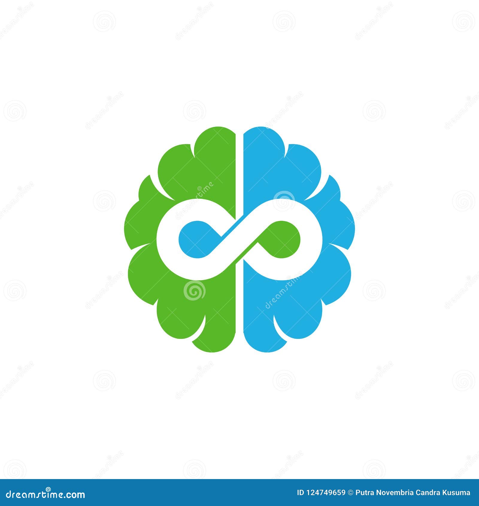 Infinity Brain Logo Icon Design Stock Vector - Illustration of creative ...