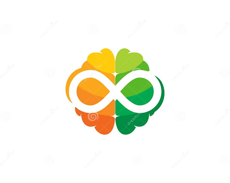 Infinity Brain Logo Icon Design Stock Vector - Illustration of graphic ...