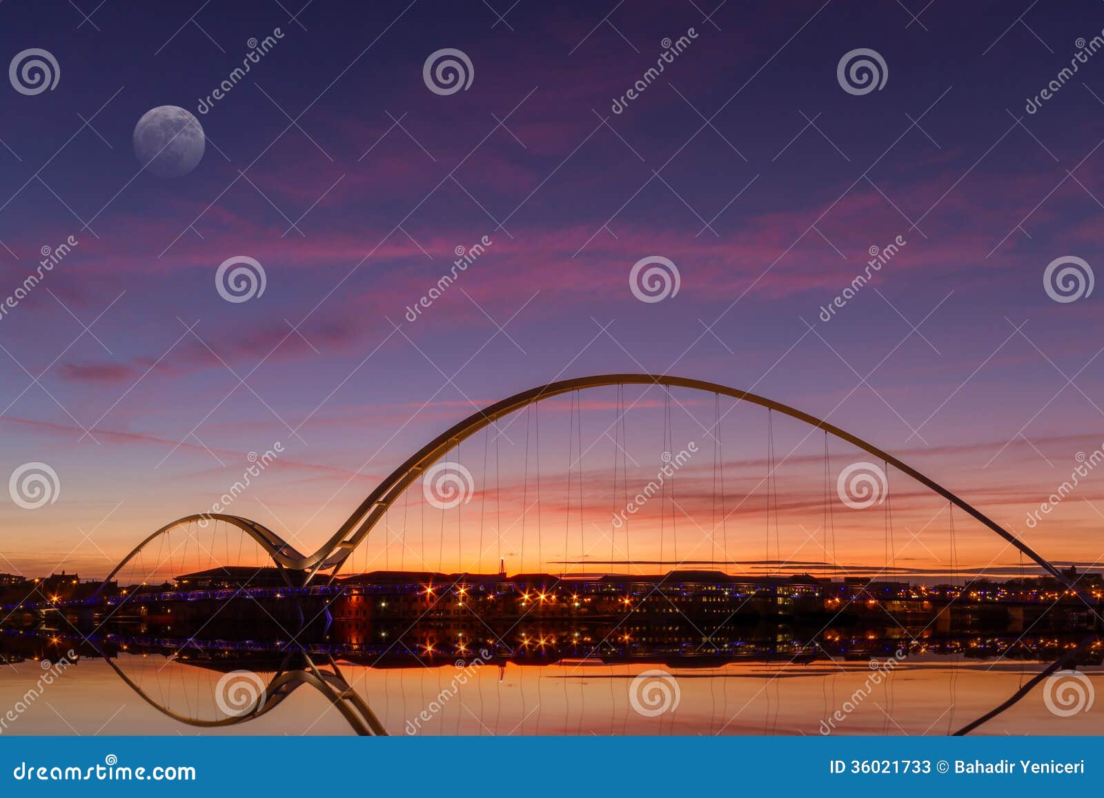 Infinity Bridge stock image. Image of bowstring, tees - 36021733