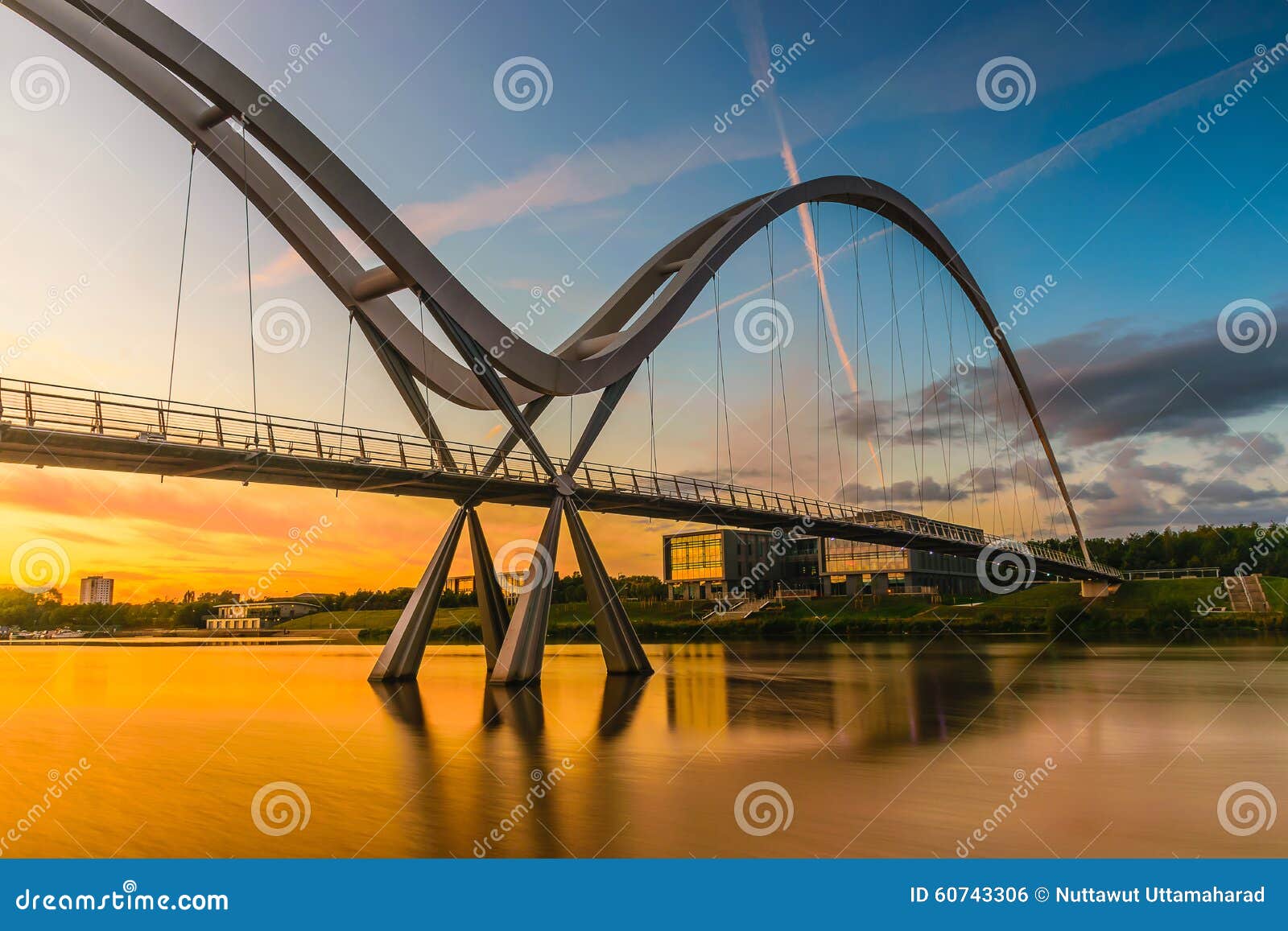 Infinity Bridge at Sunset in Stockton-on-Tees Editorial Photo - Image ...