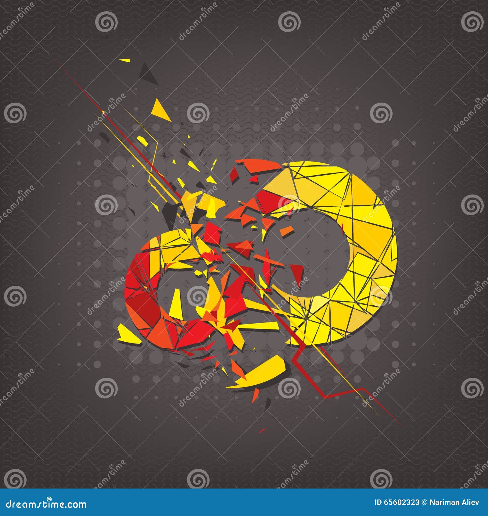 Infinity broken glass stock vector. Illustration of digital - 65602323