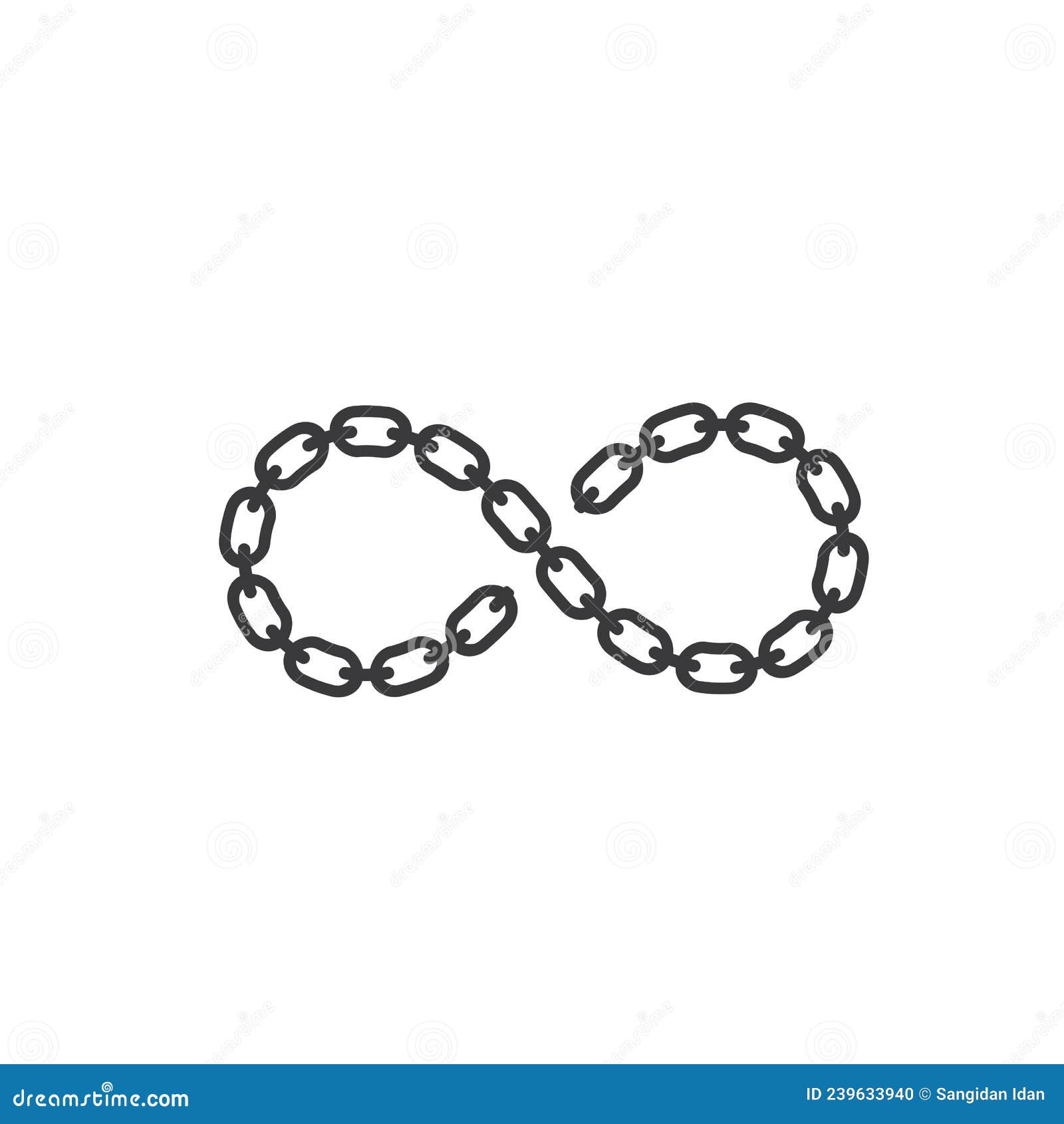 Infinity Chain Steel Vector Icon Illustration Design Stock Vector ...
