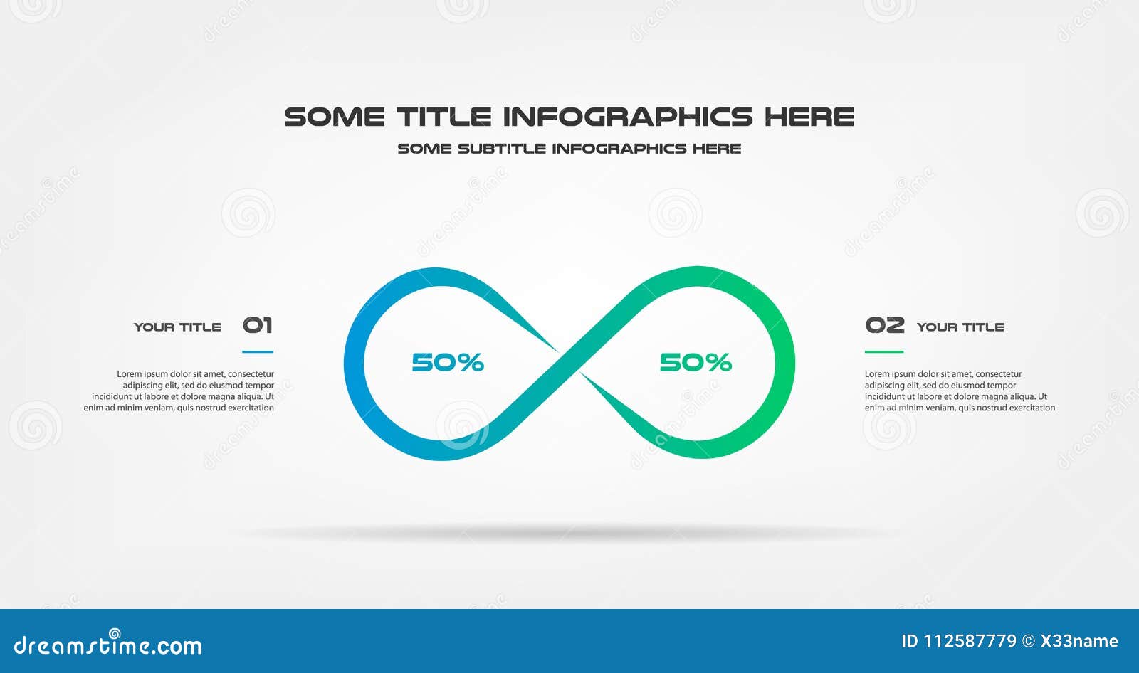 Infinity Chart Of Percentage Infographics. Element Of Graph, Diagram ...