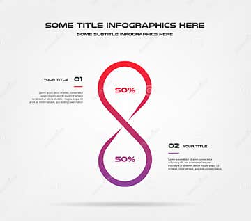 Infinity Chart of Percentage Infographics. Element of Graph, Diagram ...