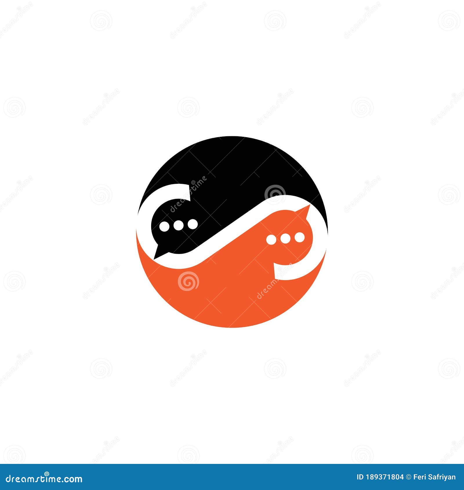 Infinity Conversation And Productive Dialogue Logo Set Cartoon Vector ...