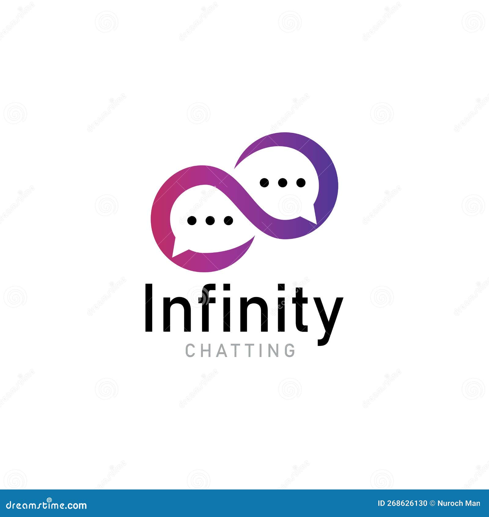 Infinity Chat Media Logo Icon Vector. Stock Vector - Illustration of ...