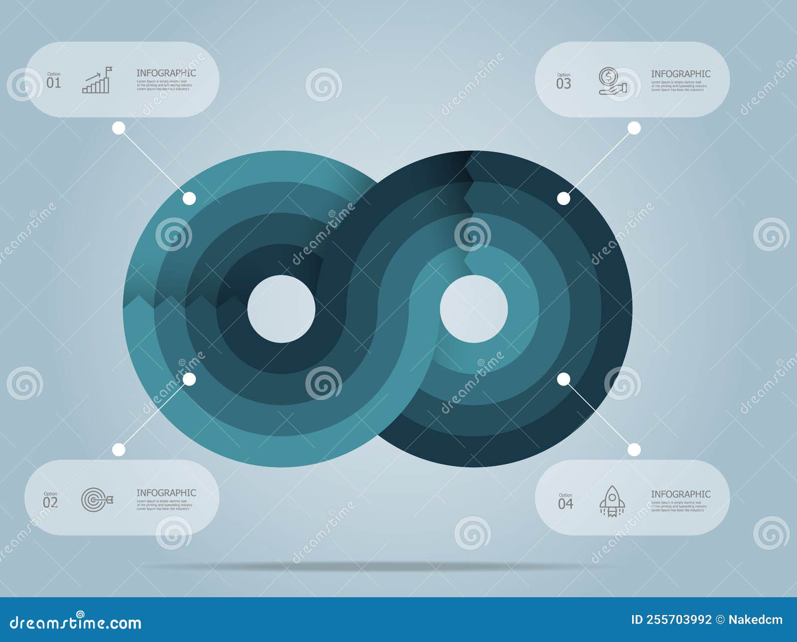 Infinity Circle Loop Infographic Presentation Stock Vector ...
