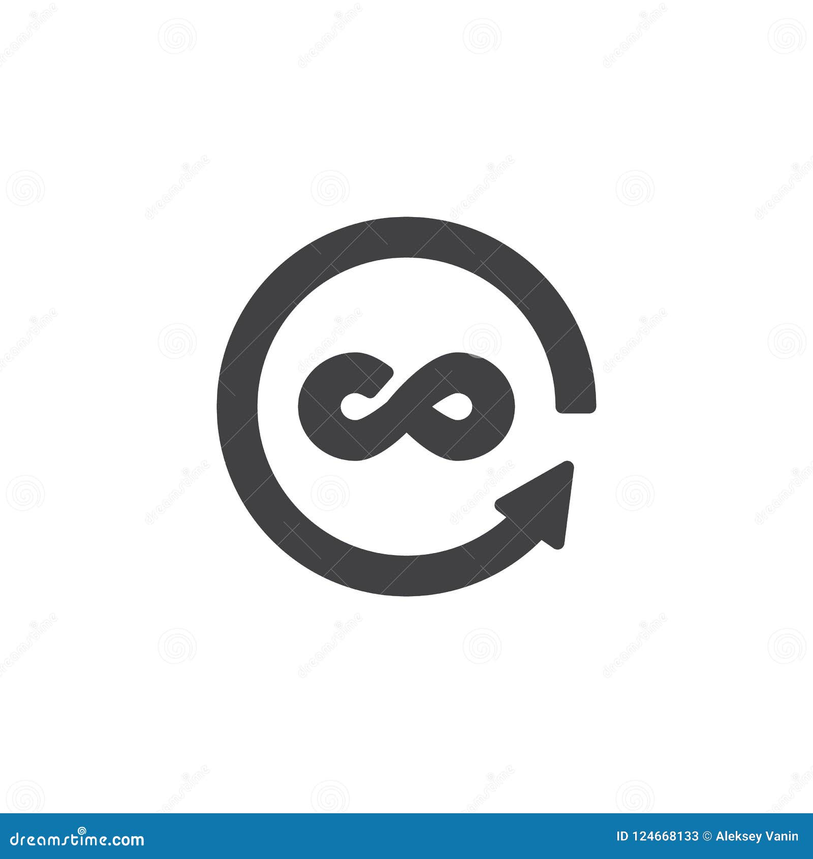 Infinity and Circular Arrows Vector Icon Stock Vector - Illustration of ... Infinity and Circular Arrows Vector Icon Stock Vector - Illustration of ...