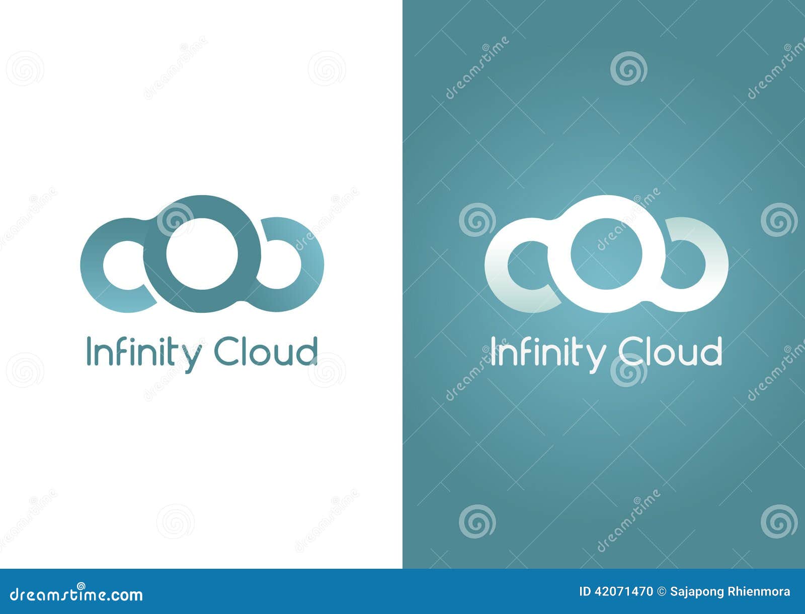 Infinity Cloud. a Cloud in an Infinity Shape Stock Vector ...