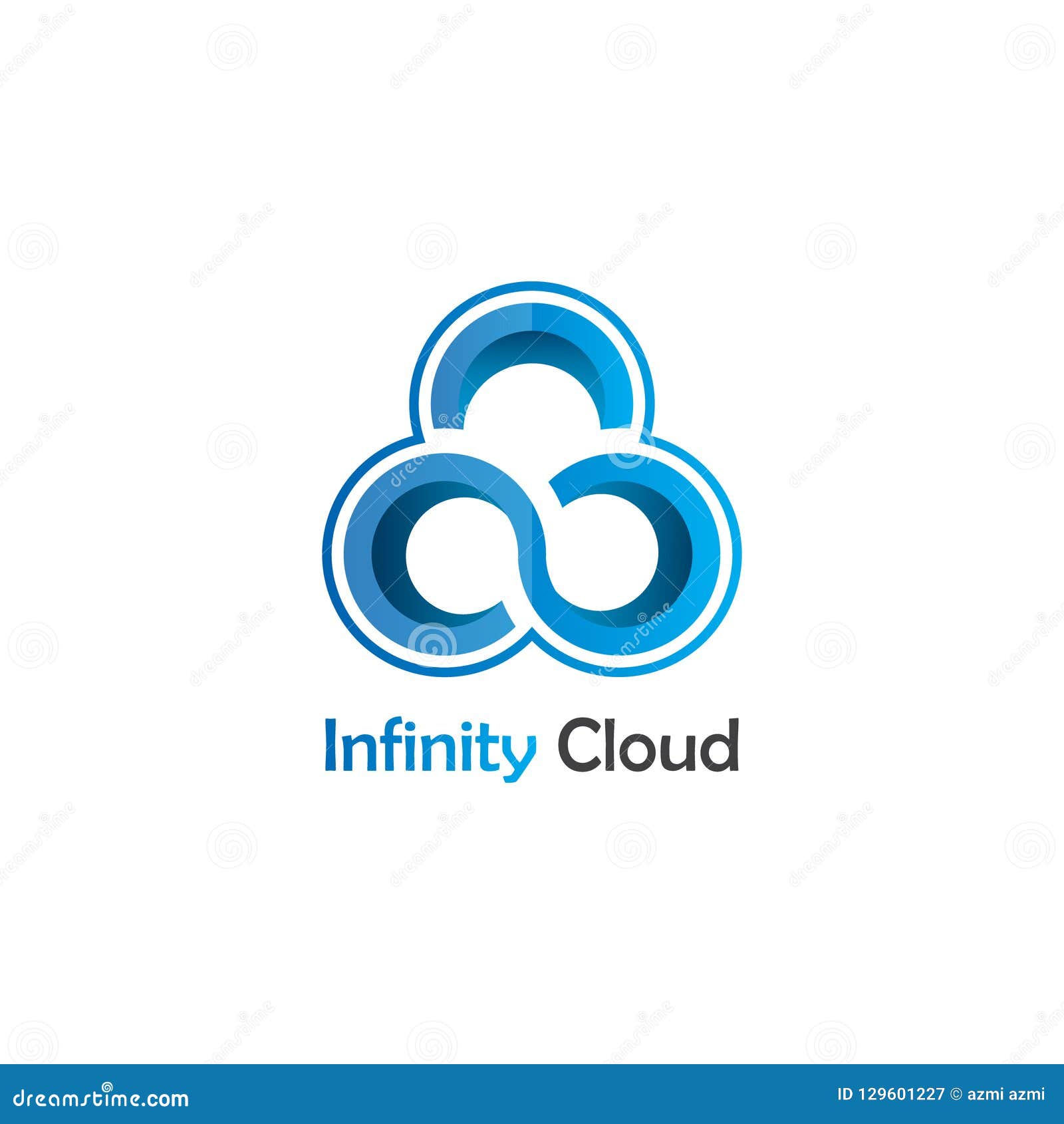 Infinity cloud identity stock vector. Illustration of computer - 129601227
