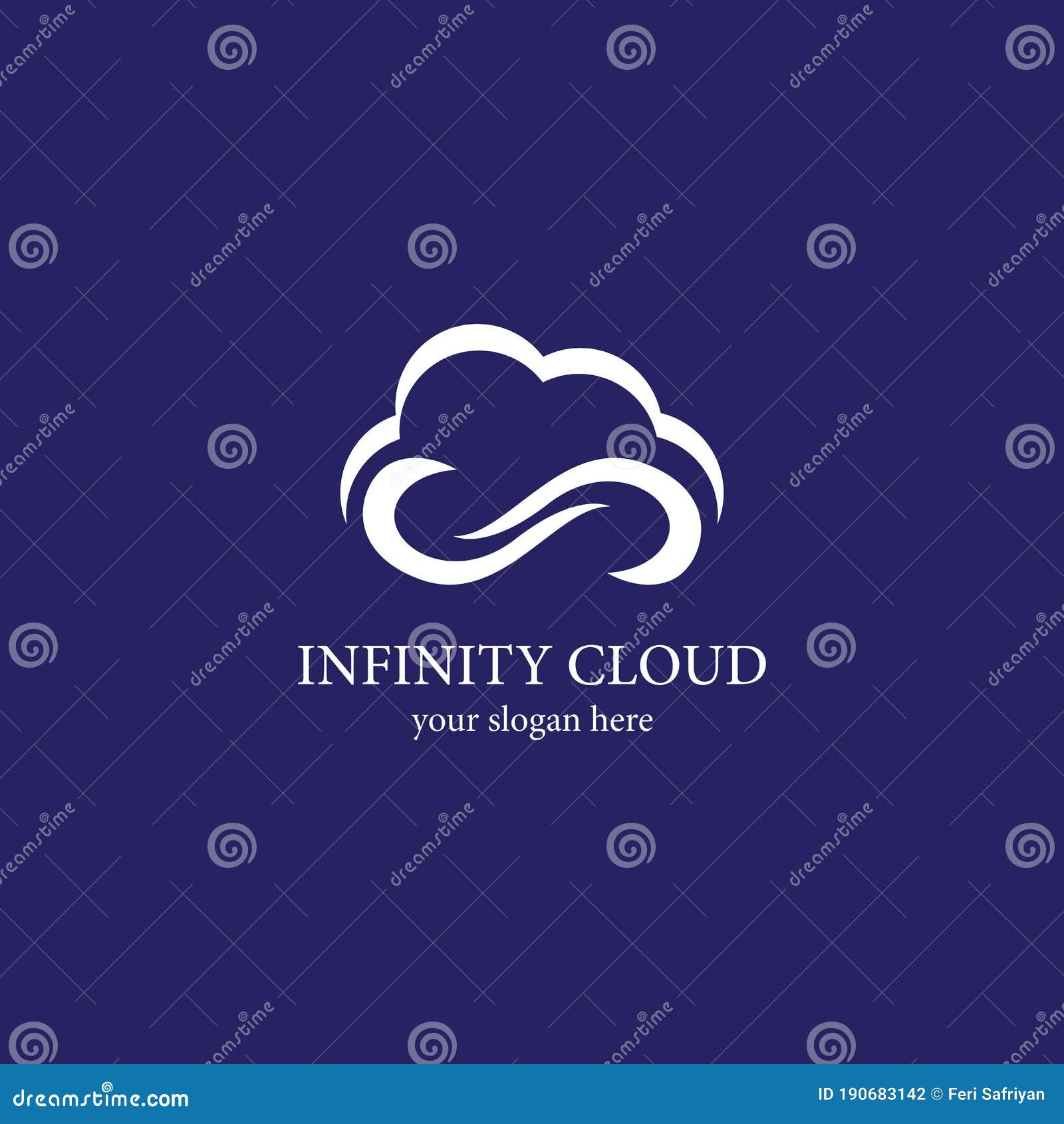 Infinity Cloud logo vector stock illustration. Illustration of ...