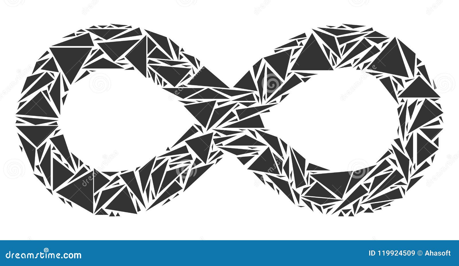 Infinity Collage of Triangles Stock Vector - Illustration of figure ...