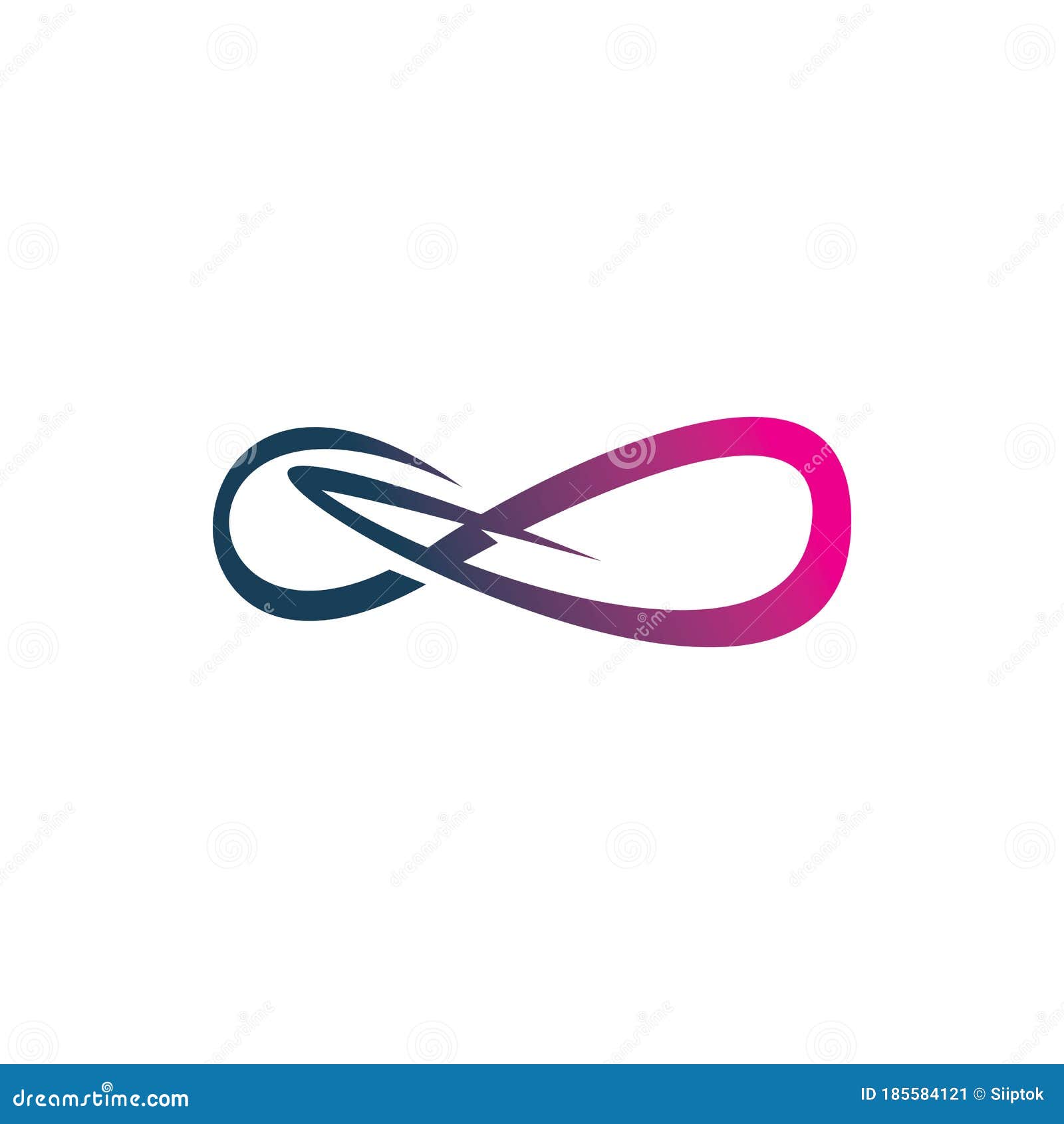Infinity Color Line Art Logo Design Stock Illustration - Illustration ...