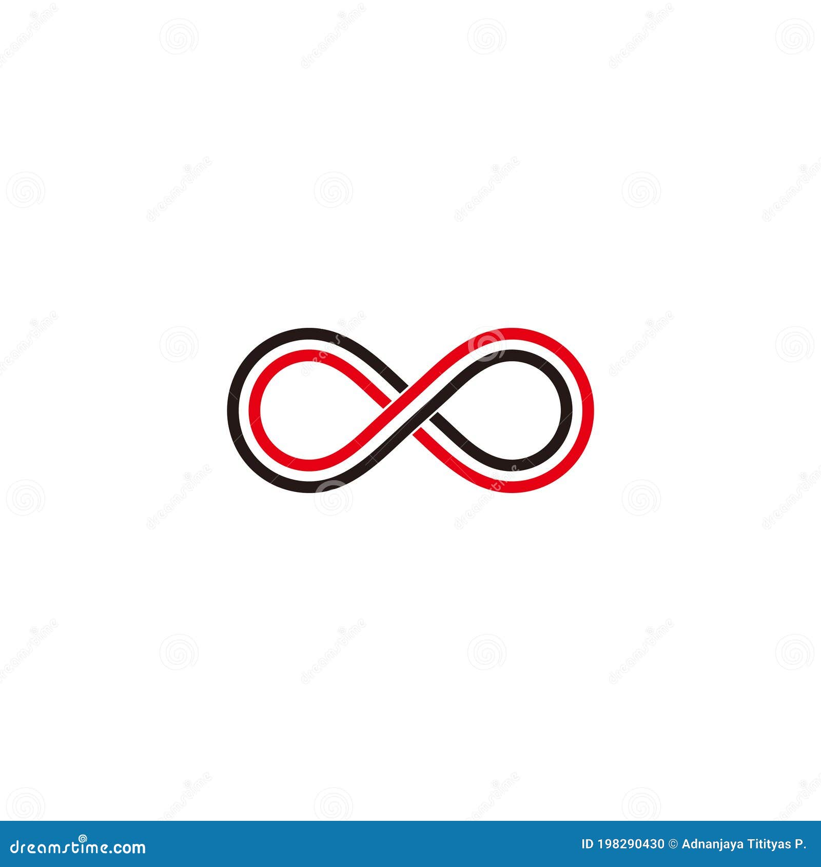 Infinity Colorful Line Overlapping Design Logo Vector Stock Vector ...