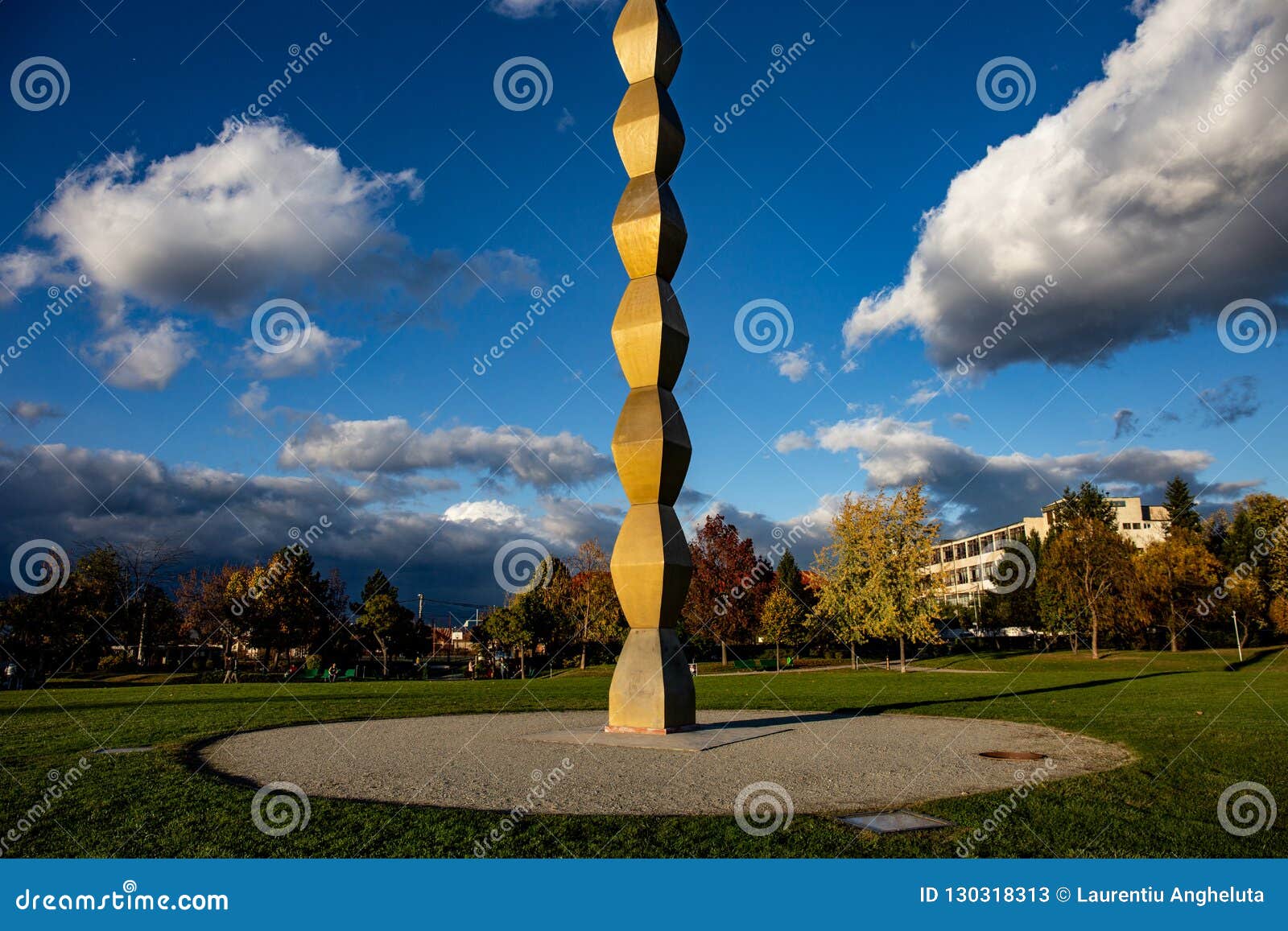 Infinity Column Base Structure Centered Editorial Stock Photo - Image ...
