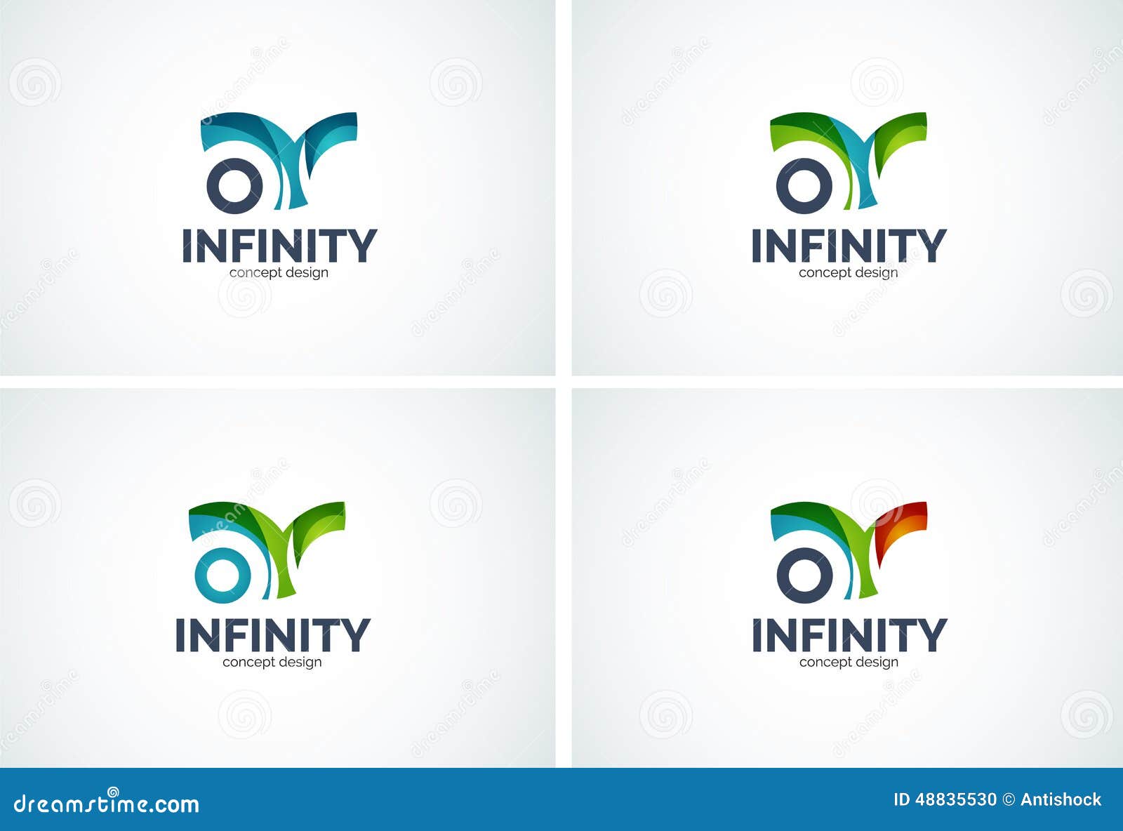 Infinity Company Logo Icon Set Stock Vector - Illustration of element ...