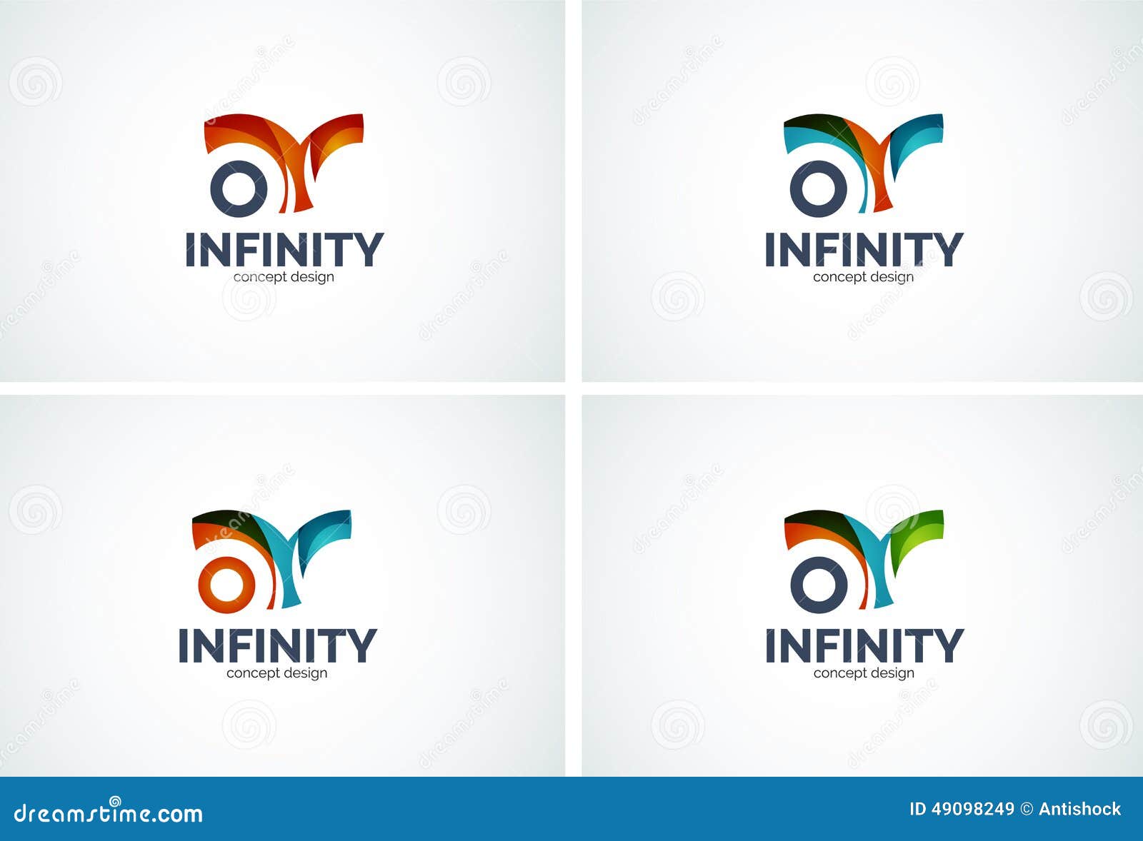 Infinity Company Logo Icon Set Stock Vector - Illustration of infinite ...