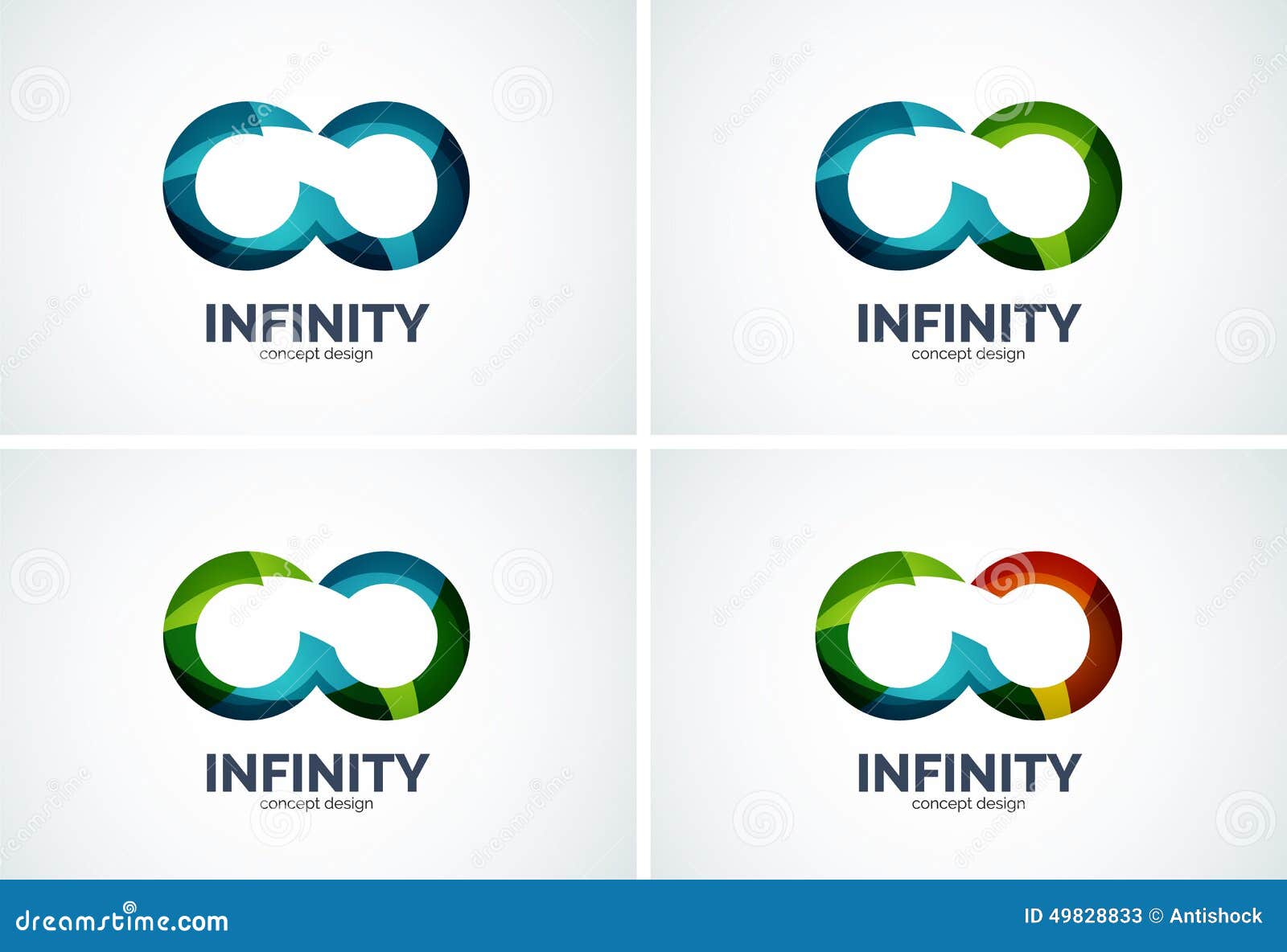 Infinity Company Logo Icon Set Stock Vector - Illustration of identity ...