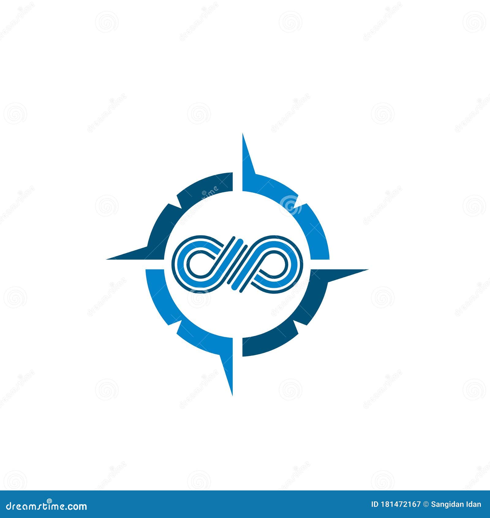 Infinity Compass Logo Vector Tempate Ilustration Stock Vector ...