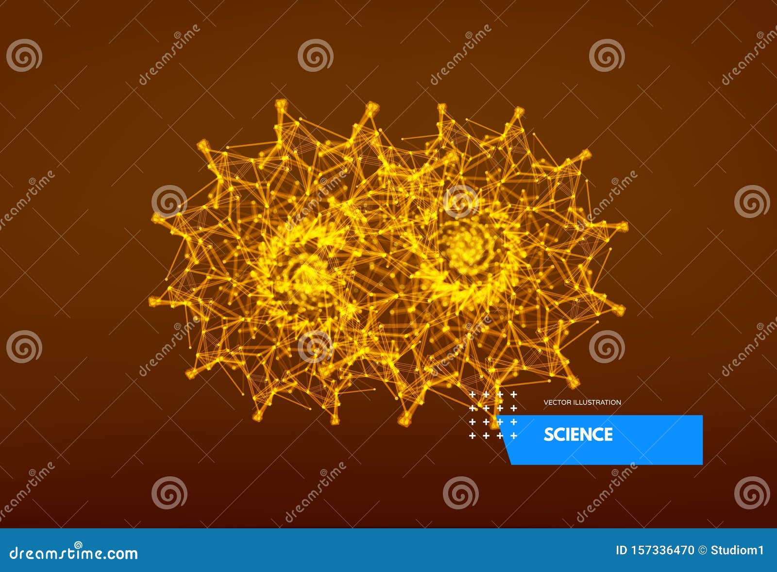 Infinity. Connection Structure. Lattice Geometric Element. Molecular ...