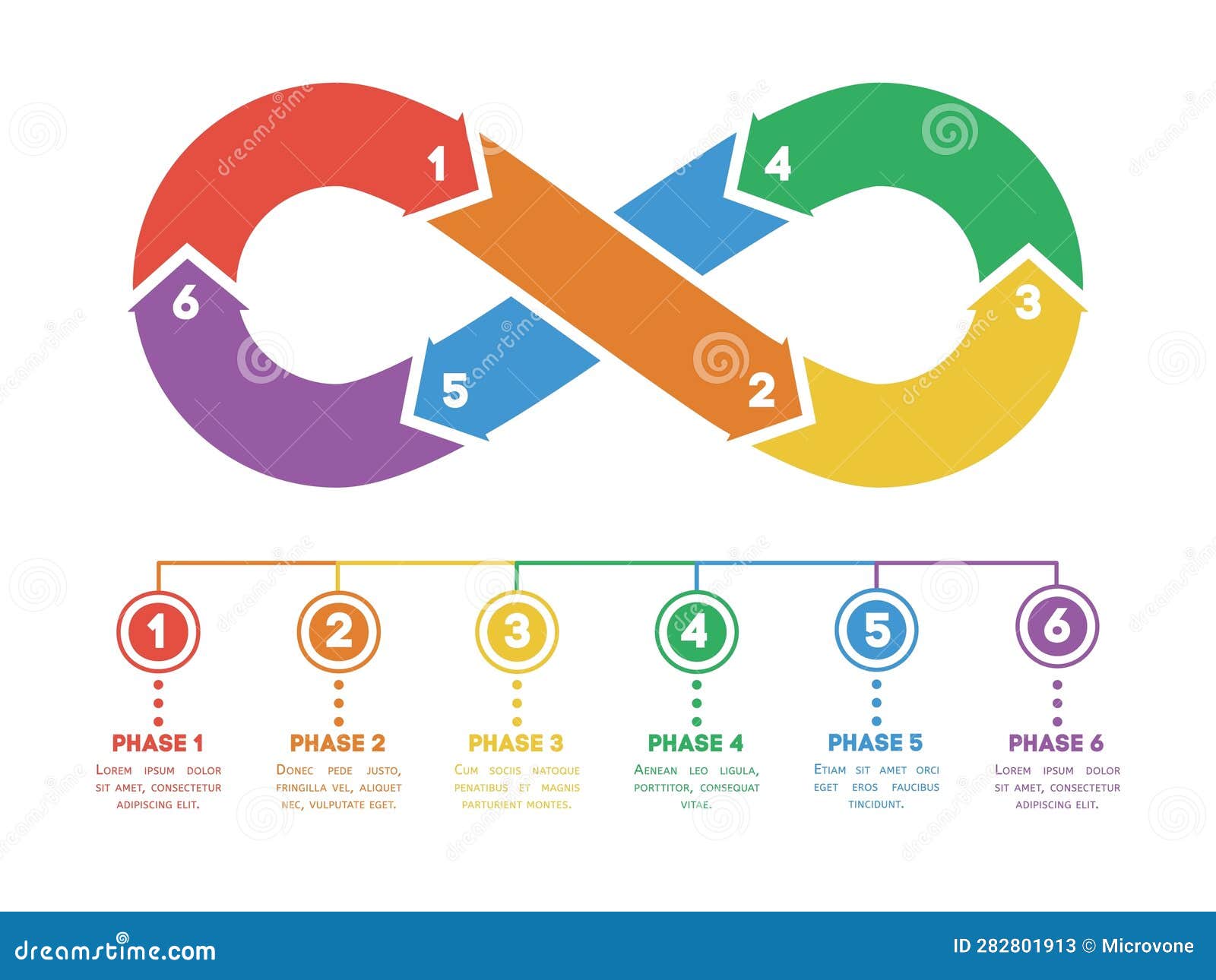 Infinity Continuous Business Infographic. Time Management and Working ...
