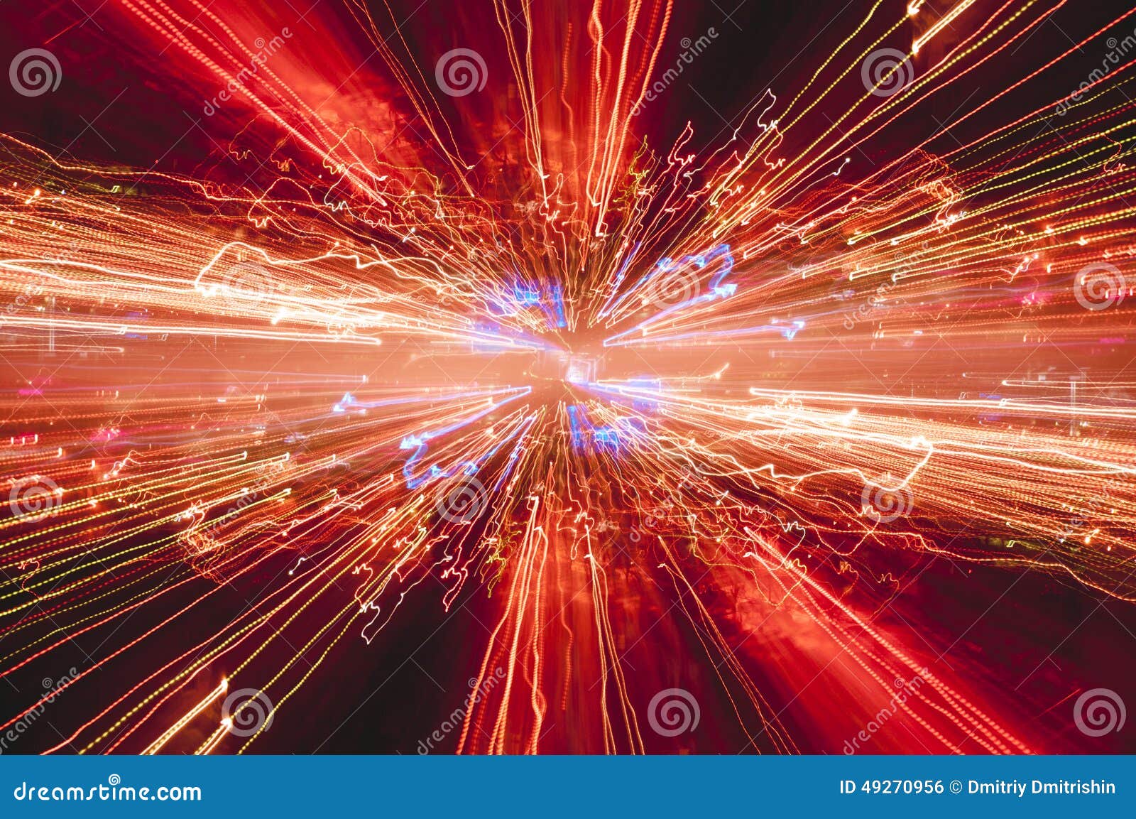 Infinity Created by the Night Lights of the City Stock Photo - Image of ...