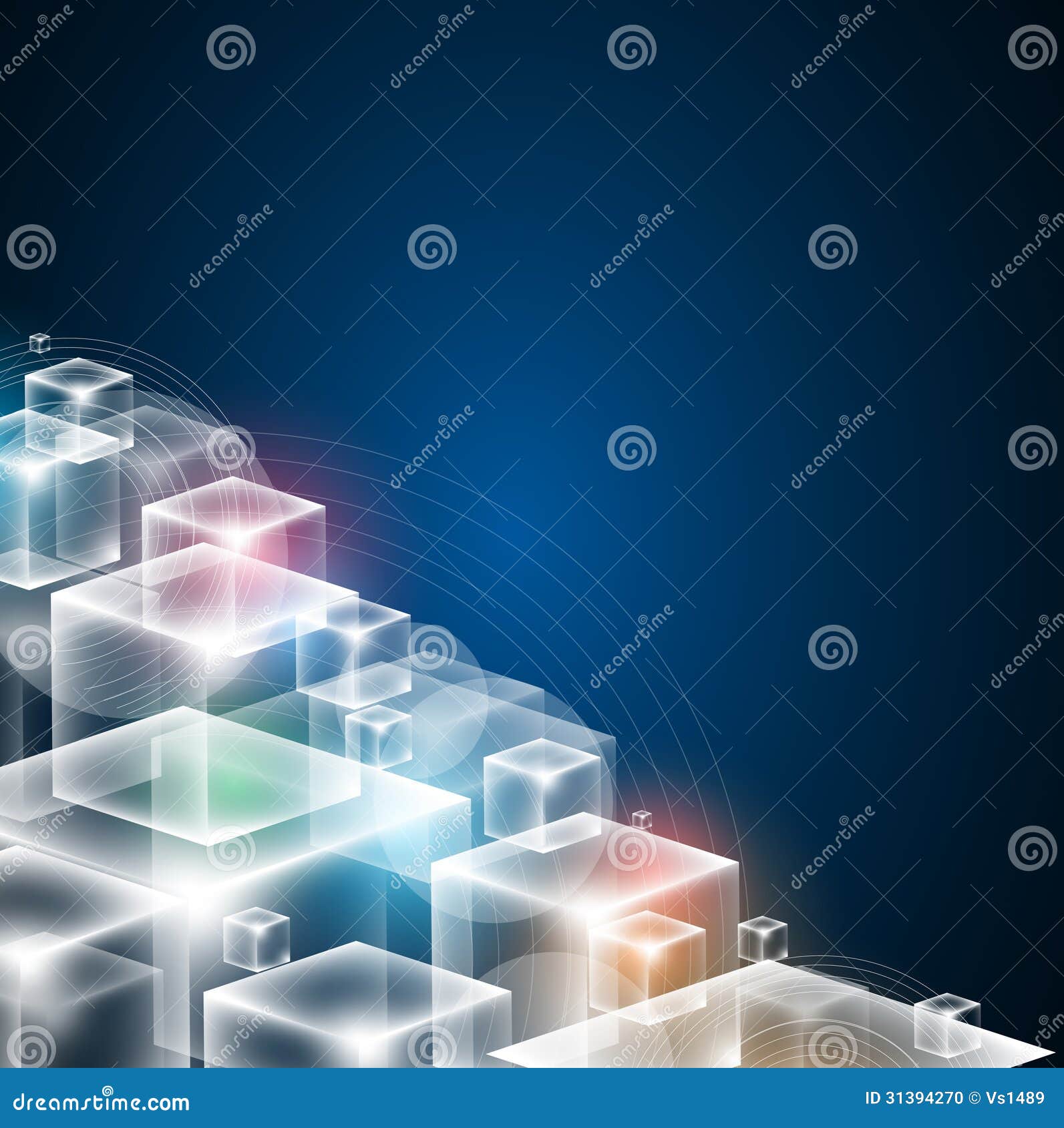 Infinity Cube Computer Technology Concept Business Bac Stock Vector ...