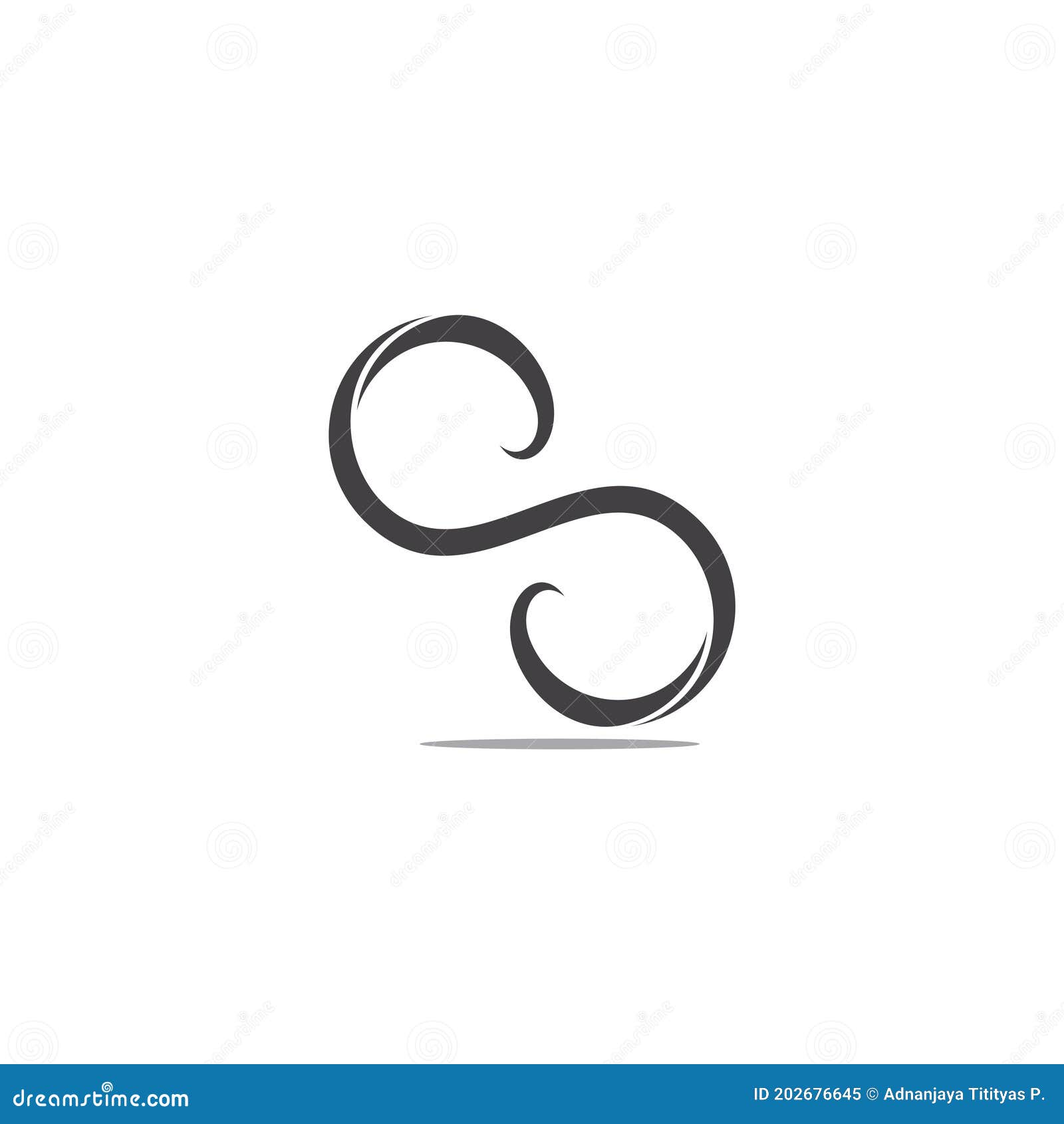 Infinity Curves 3d Ribbon Shape Shadow Design Logo Vector Stock Vector ...