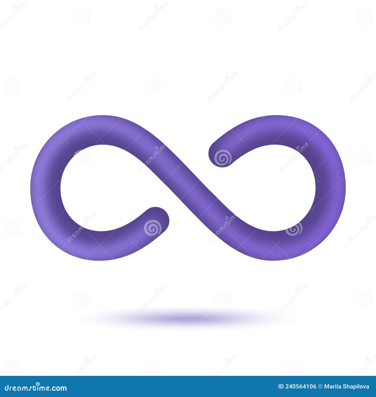 Infinity 3d vector symbol stock vector. Illustration of forever - 240564106