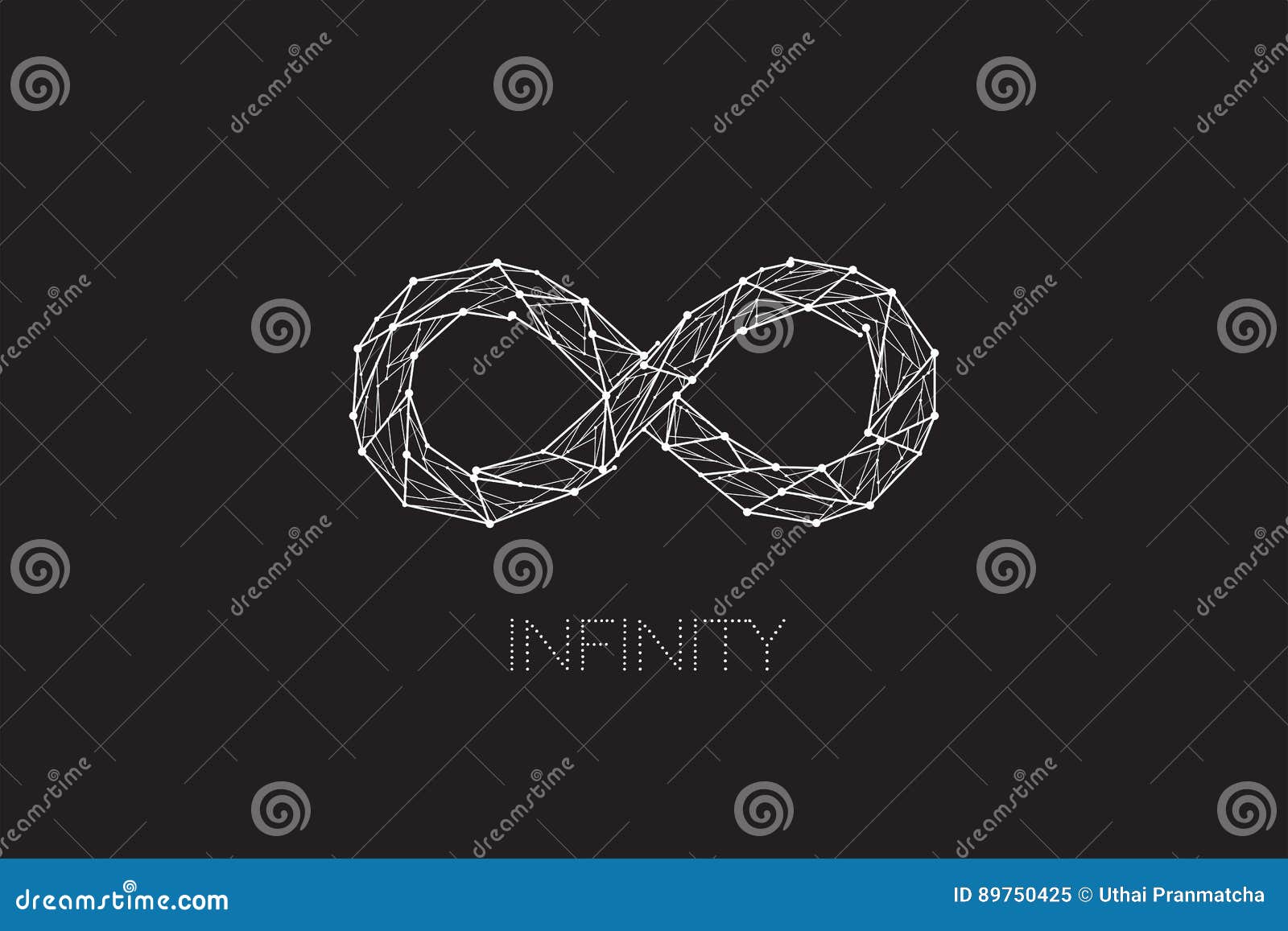 Infinity Design with Line Dot Concept. Stock Vector - Illustration of ...