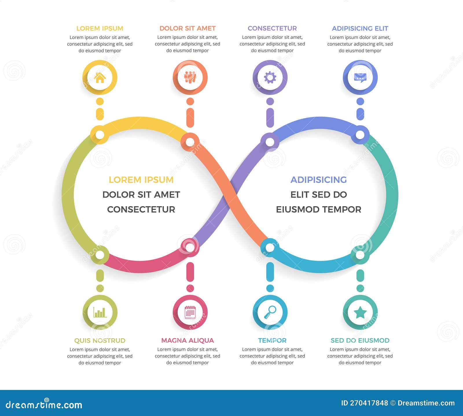Infinity - Diagram Template Stock Vector - Illustration of concept ...