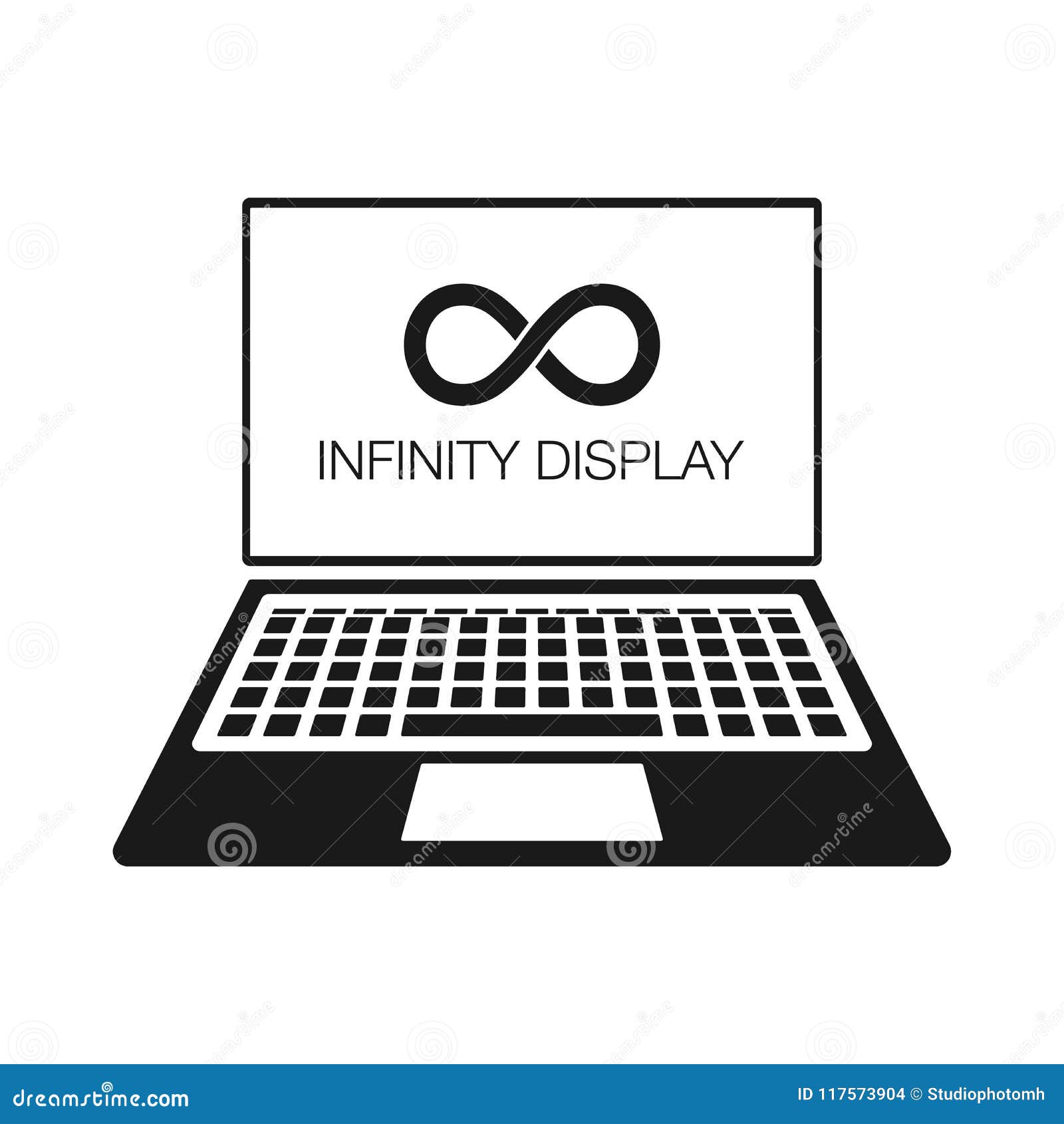 Infinity Display. Personal Computer Laptop Isolated Flat Icon Stock ...