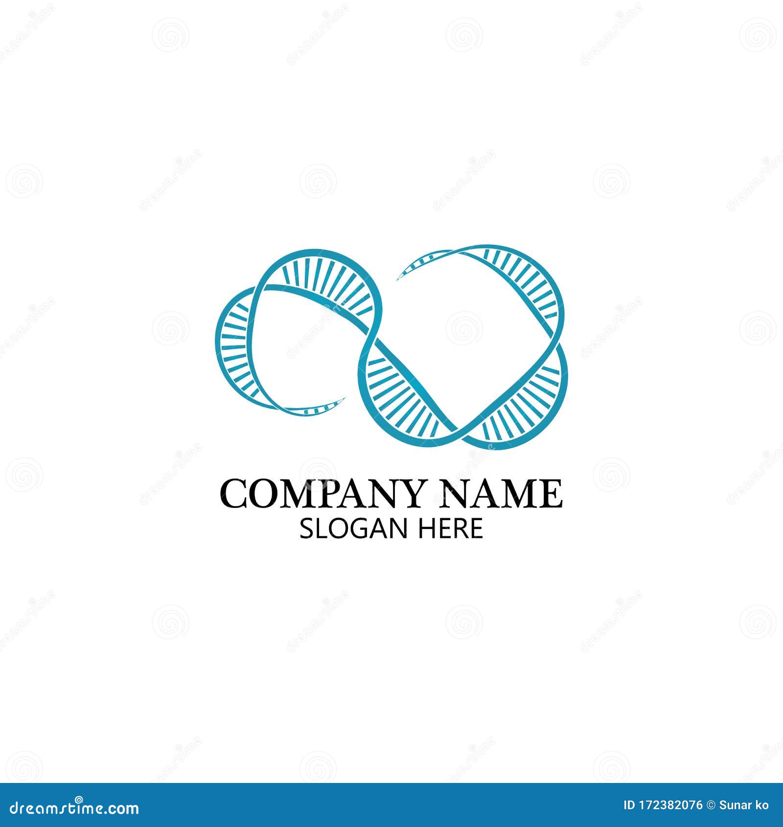 Infinity DNA Logo Icon Vector Stock Illustration - Illustration of ...
