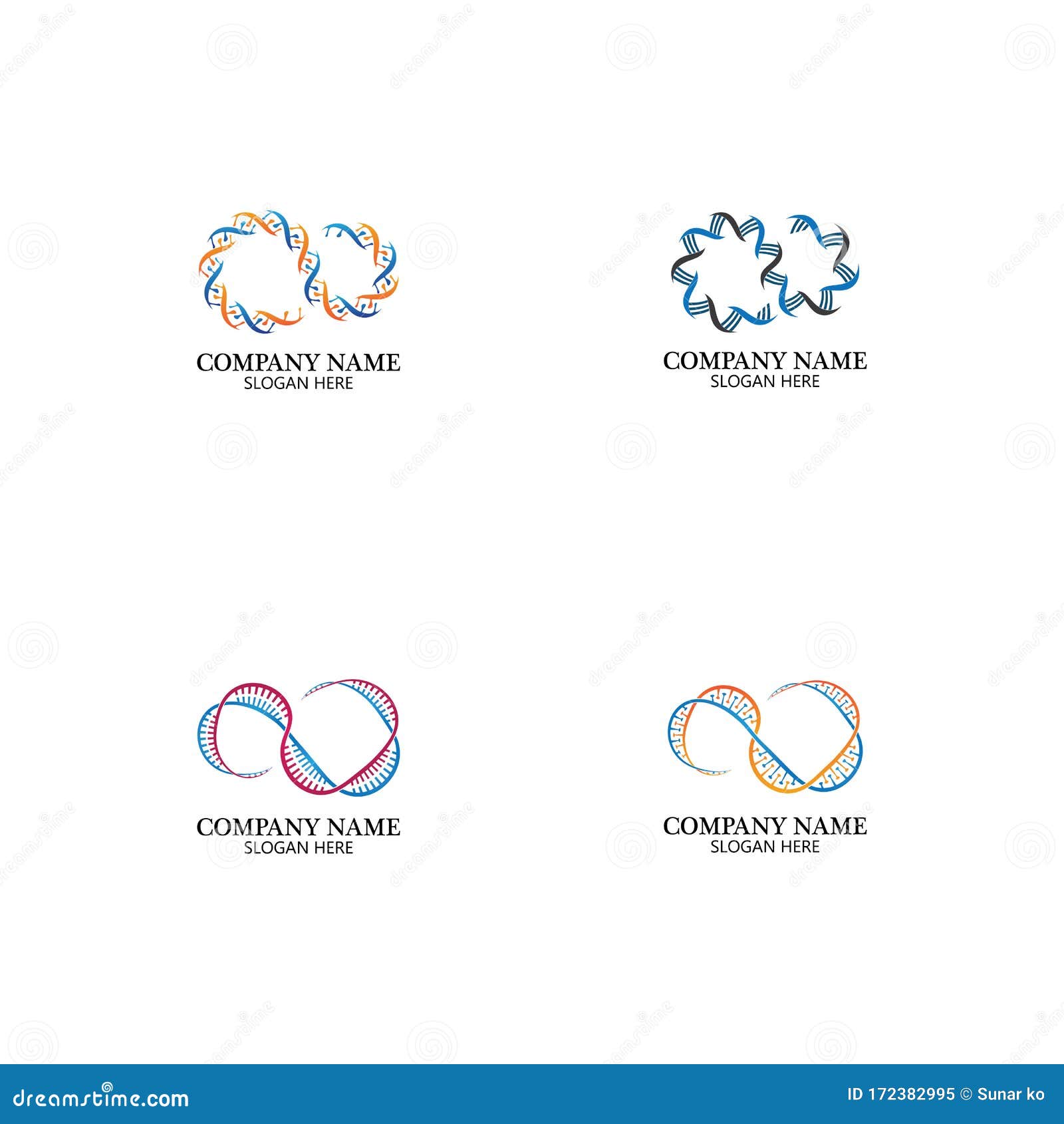 Infinity DNA Logo Icon Vector Stock Illustration - Illustration of ...