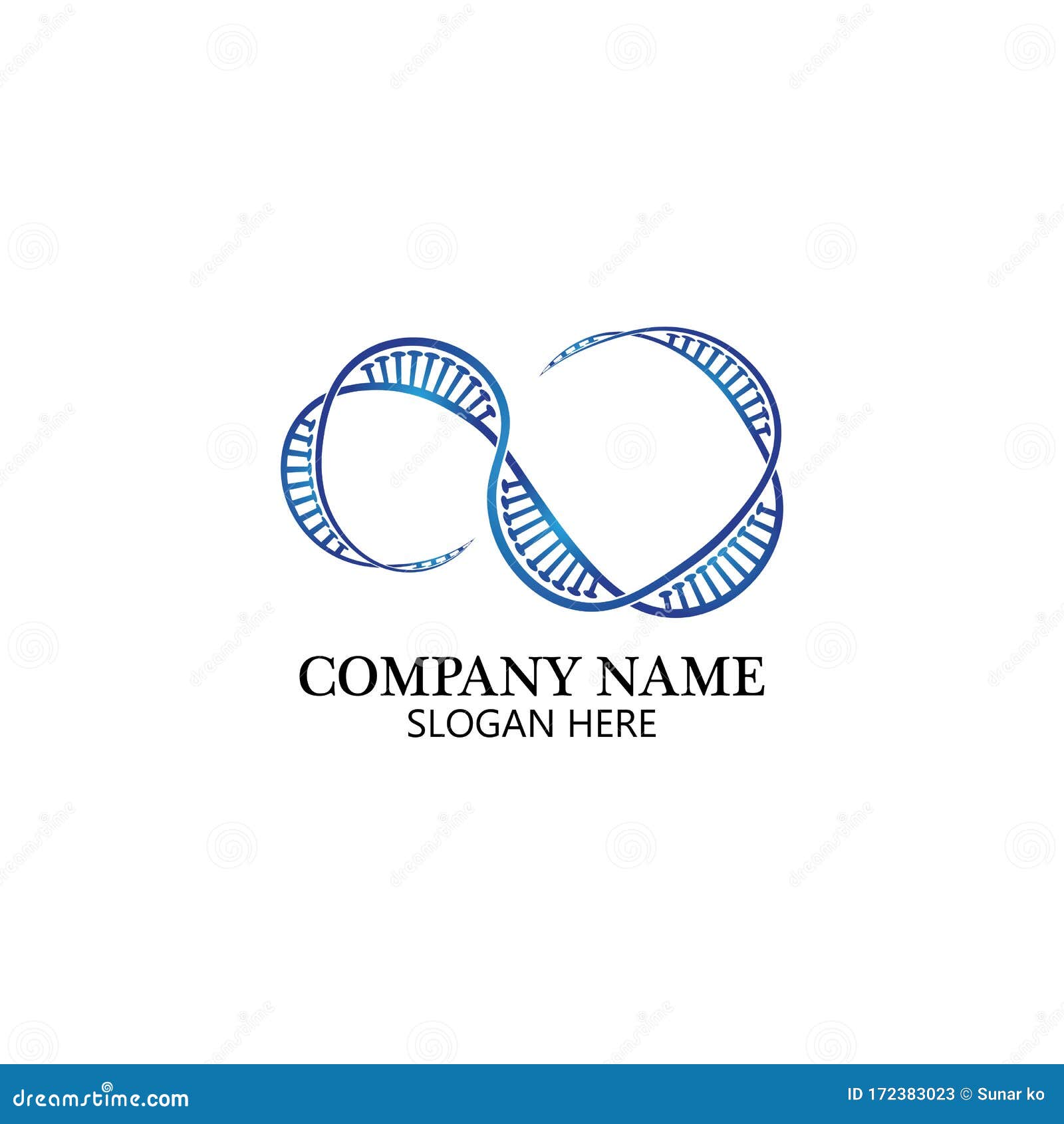 Infinity DNA Logo Icon Vector Stock Illustration - Illustration of ...