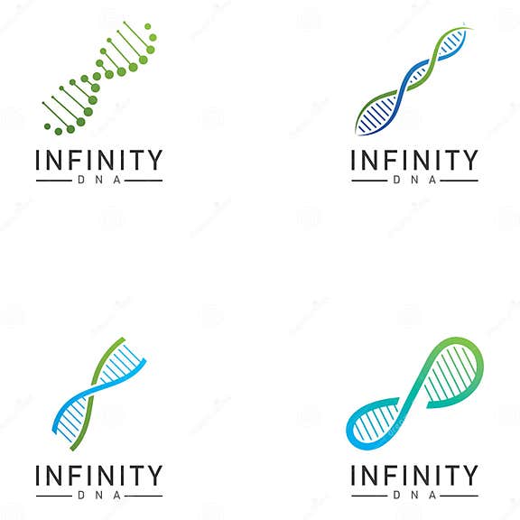 Infinity Dna Logo Icon Vector Stock Illustration - Illustration of ...