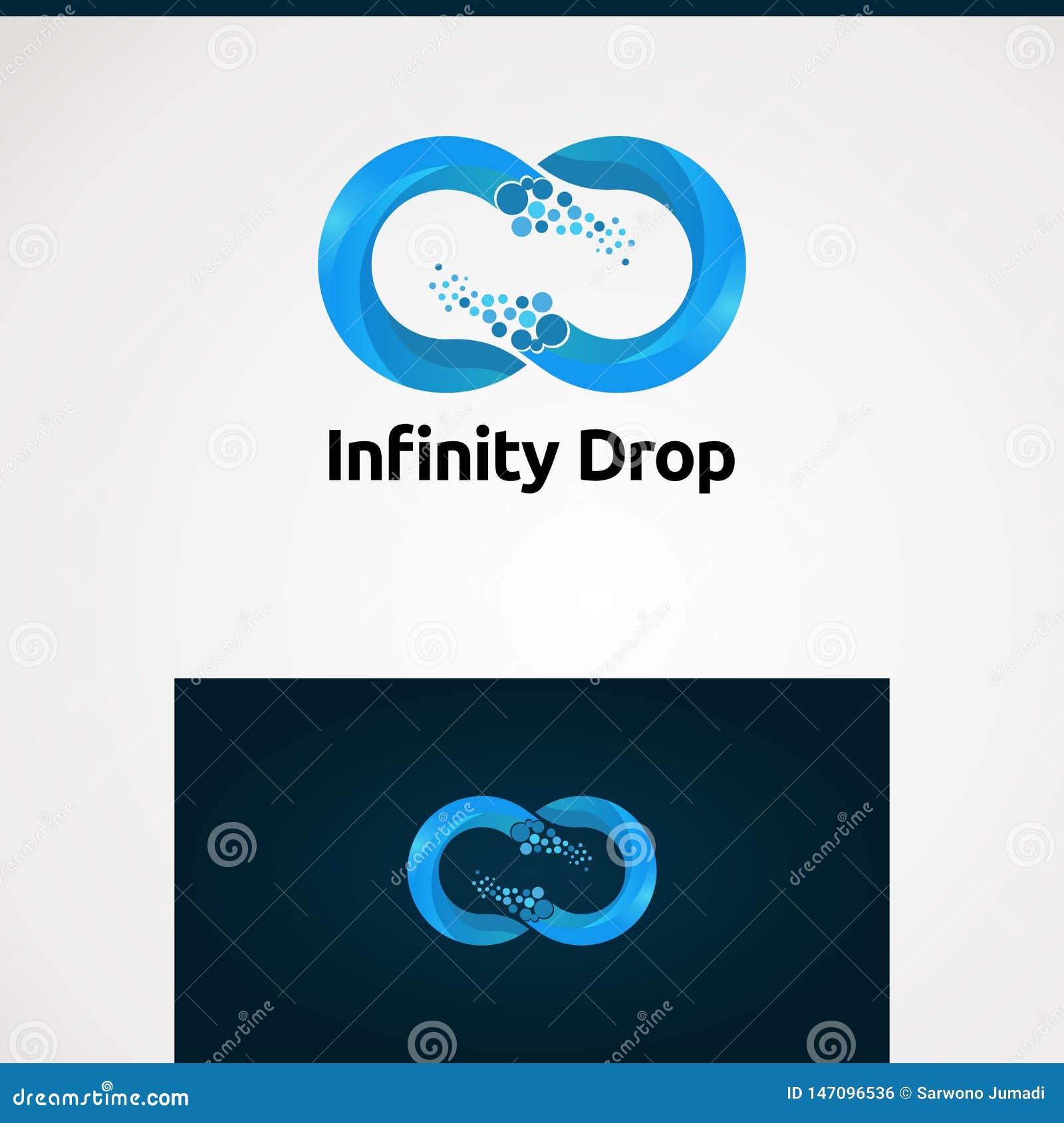 Infinity Drop with Digital Concept, Icon, Element, and Template for ...