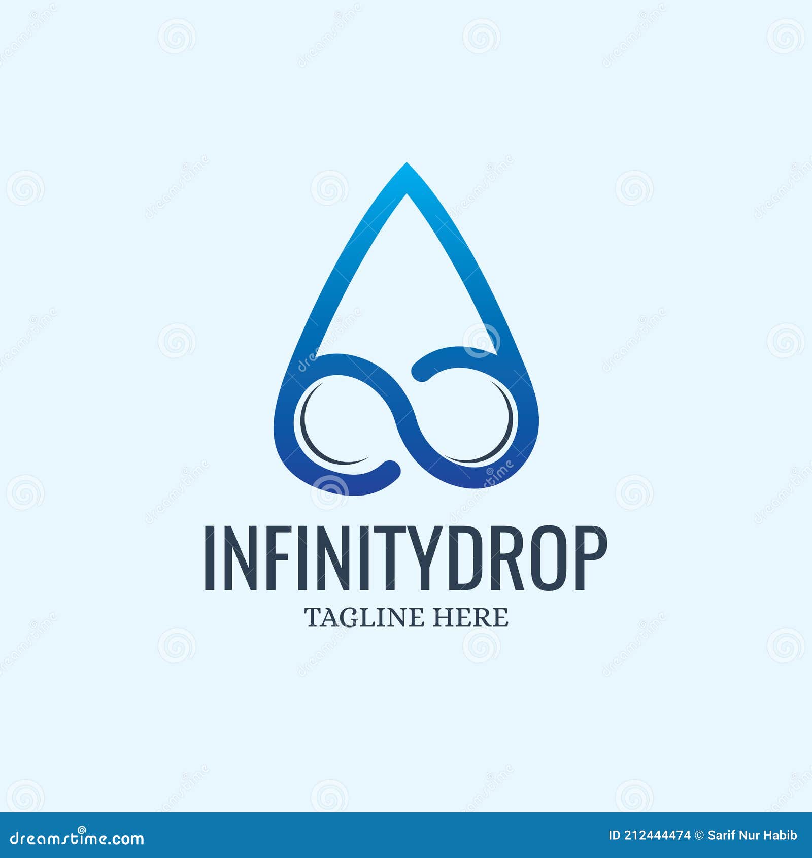 Infinity Drop Logo Design Template Inspiration - Vector Stock Vector ...