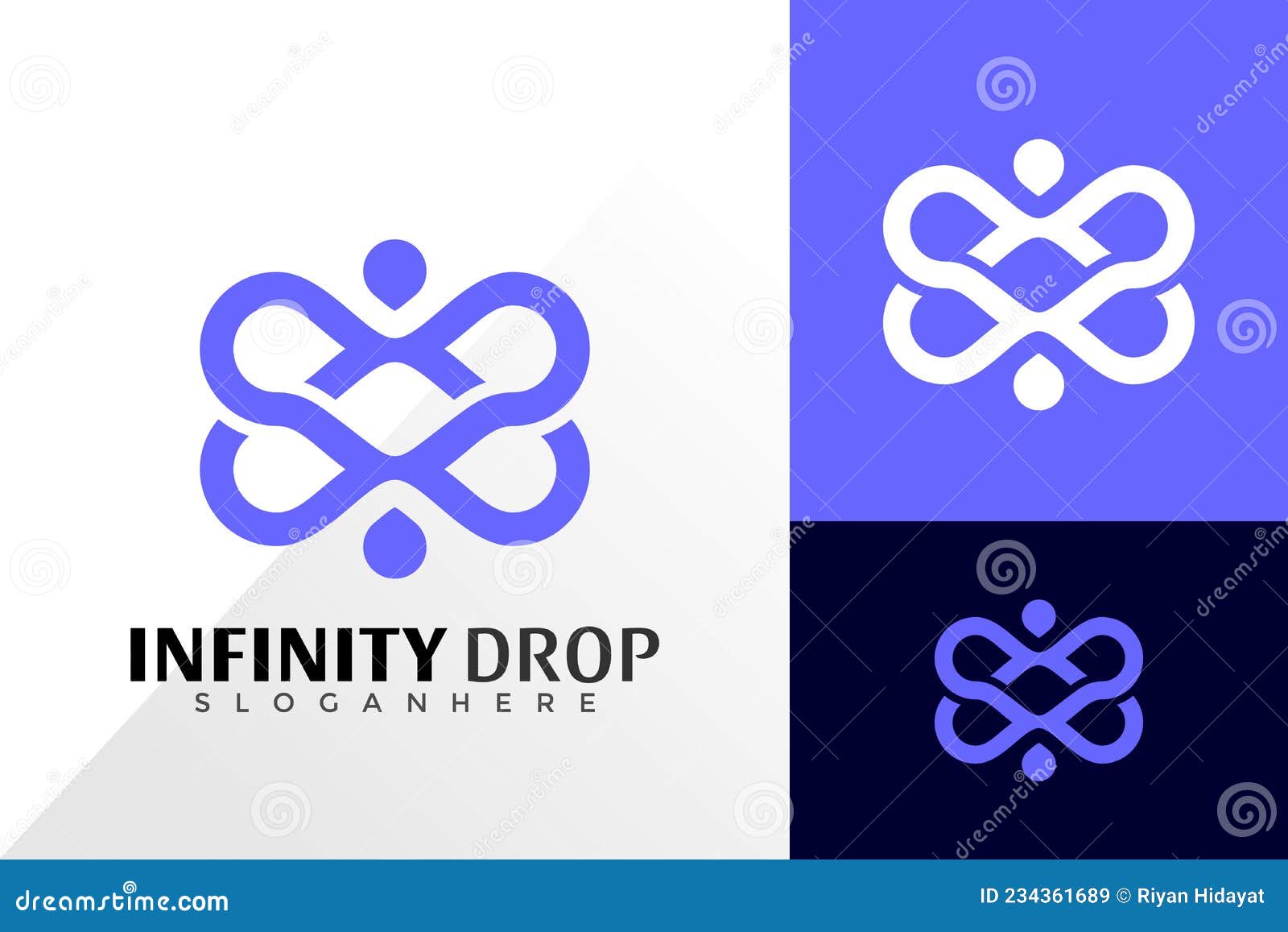 Infinity Drop Wave Logo Design Inspiration. Abstract Emblem, Designs ...