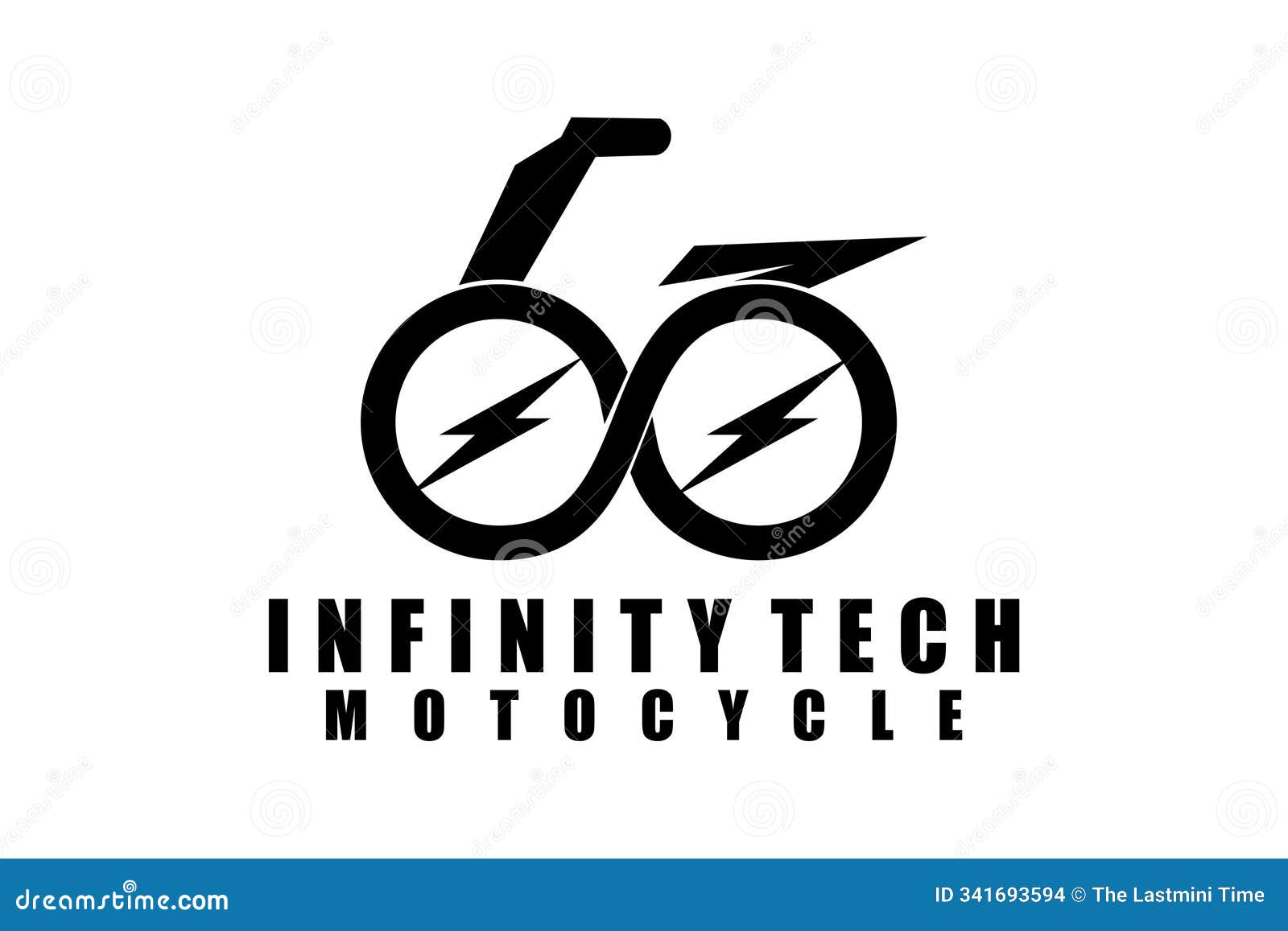 Infinity Electric Motorcycle Modern Illustration Logo Design Vector ...