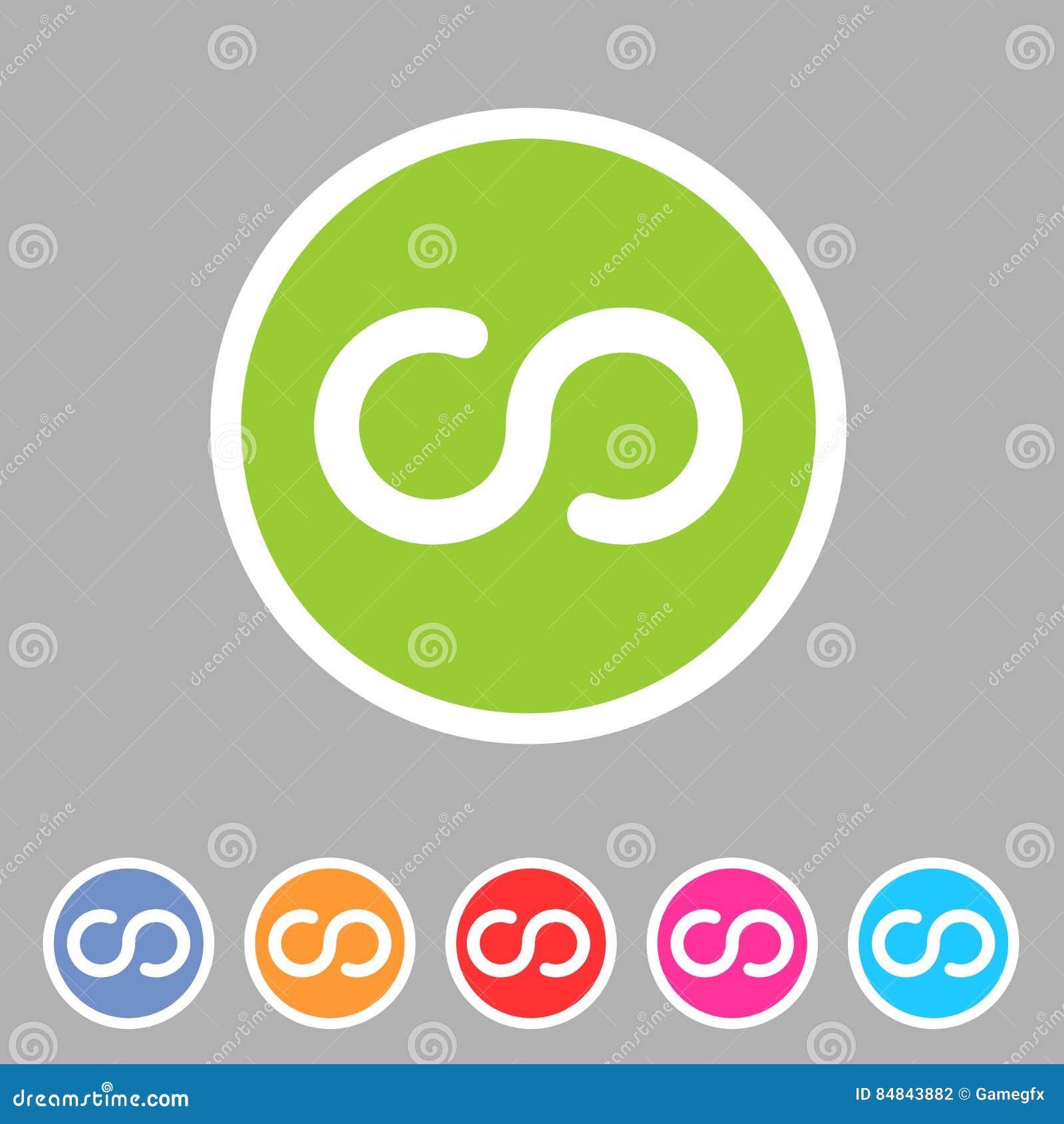 Infinity Eternity Icon Flat Web Sign Symbol Logo Label Stock Vector ...