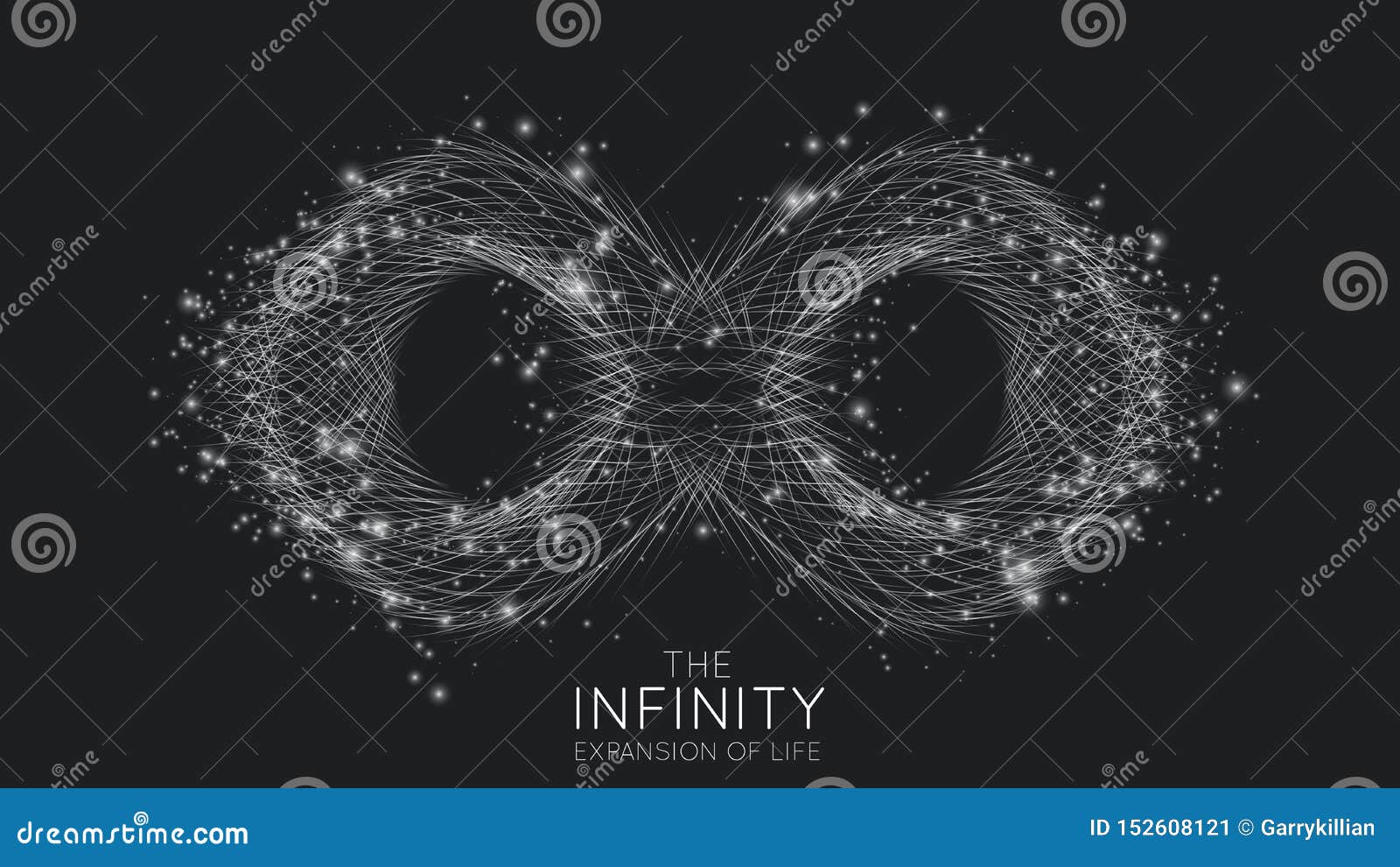 Infinity Expansion of Life. Vector Infinity Sign Explosion Background ...
