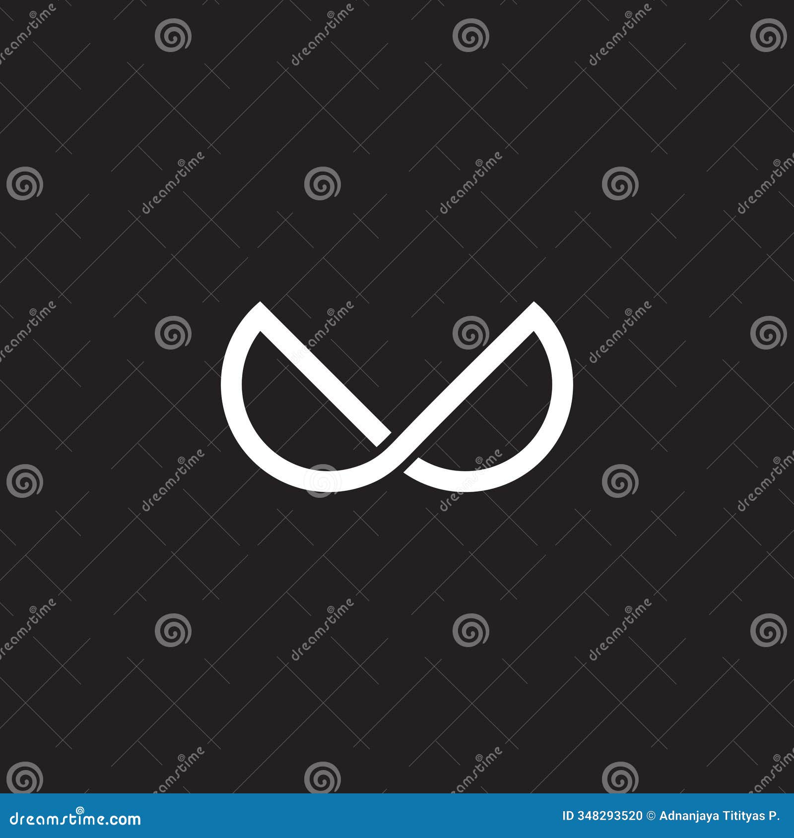 Infinity Eye Linear Symbol Logo Vector Stock Vector - Illustration of ...
