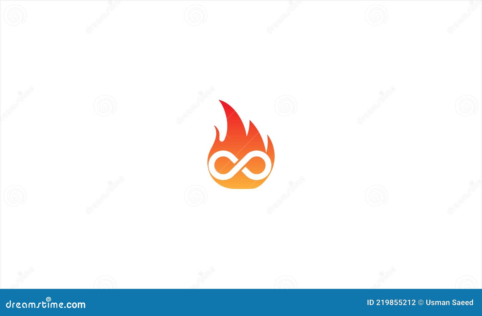 Infinity Fire Burn Logo Icon in Flat Design Vector Illustration Vector ...
