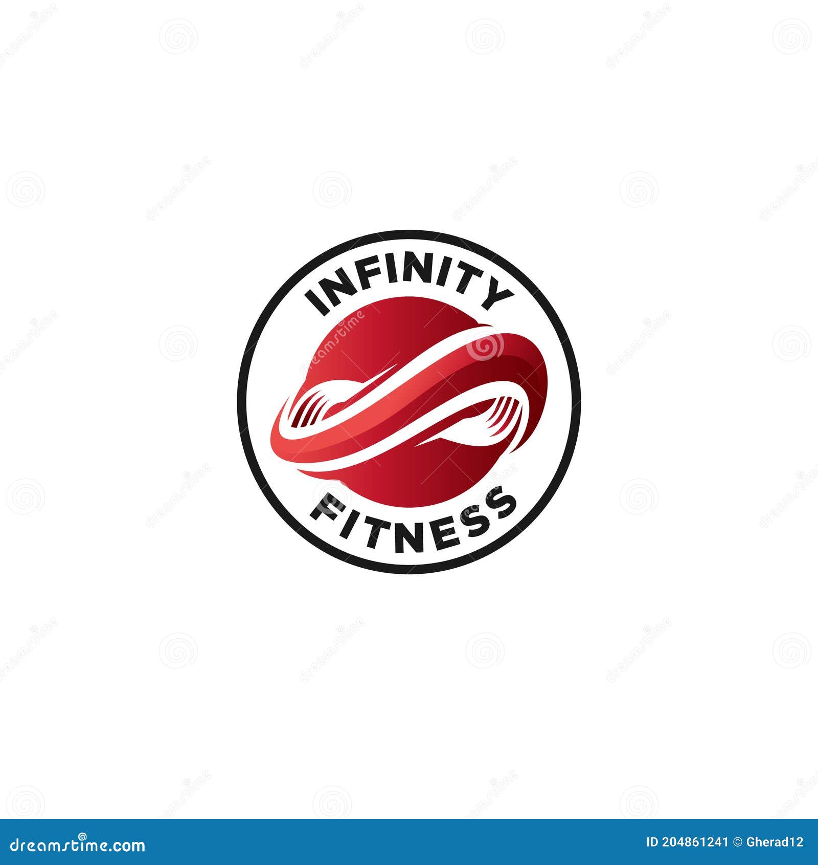 Infinity fitness logo stock illustration. Illustration of child - 204861241