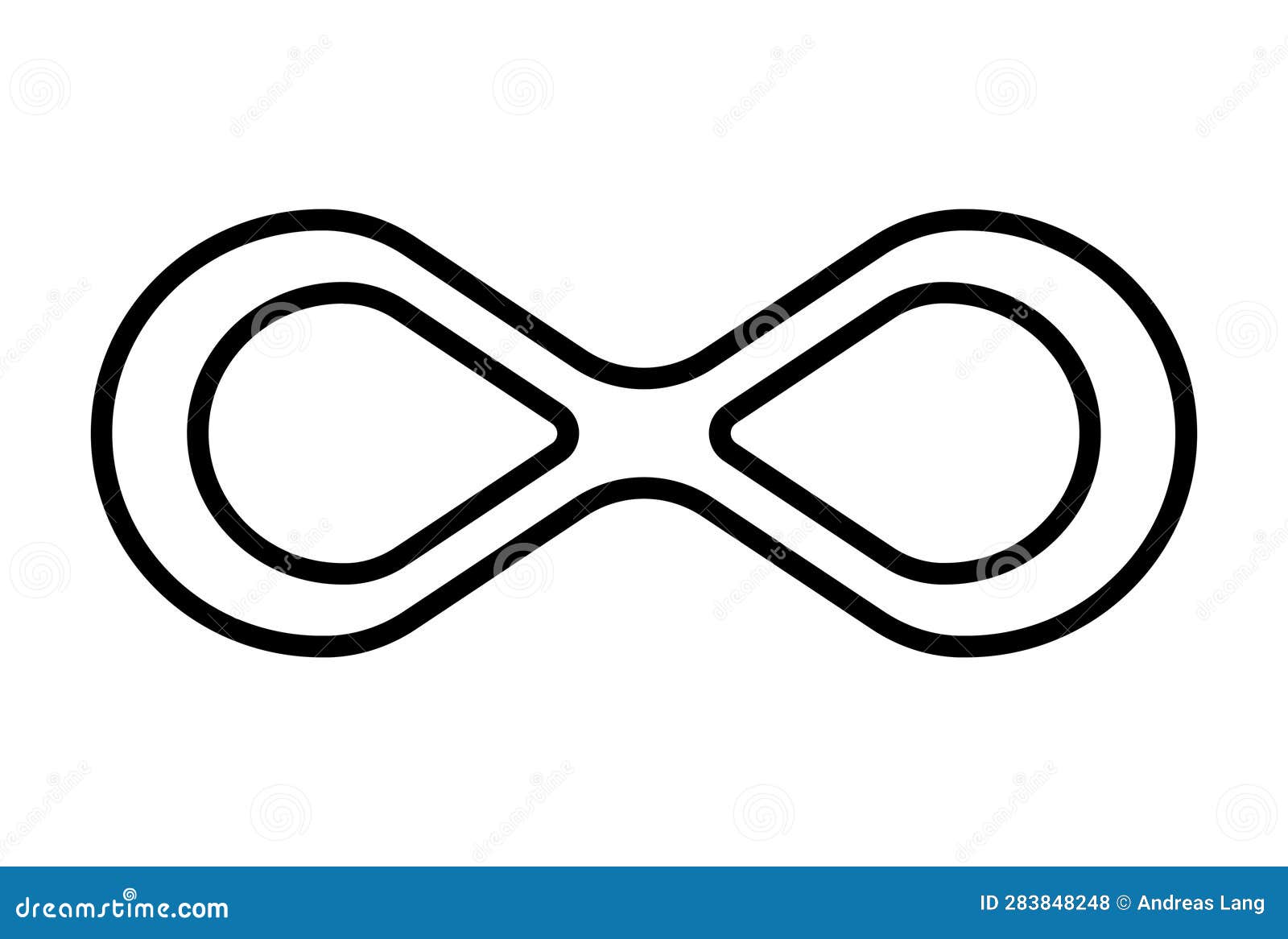 Infinity Flat Icon Minimalistic Line Shape Symbol Black Sign Artwork ...