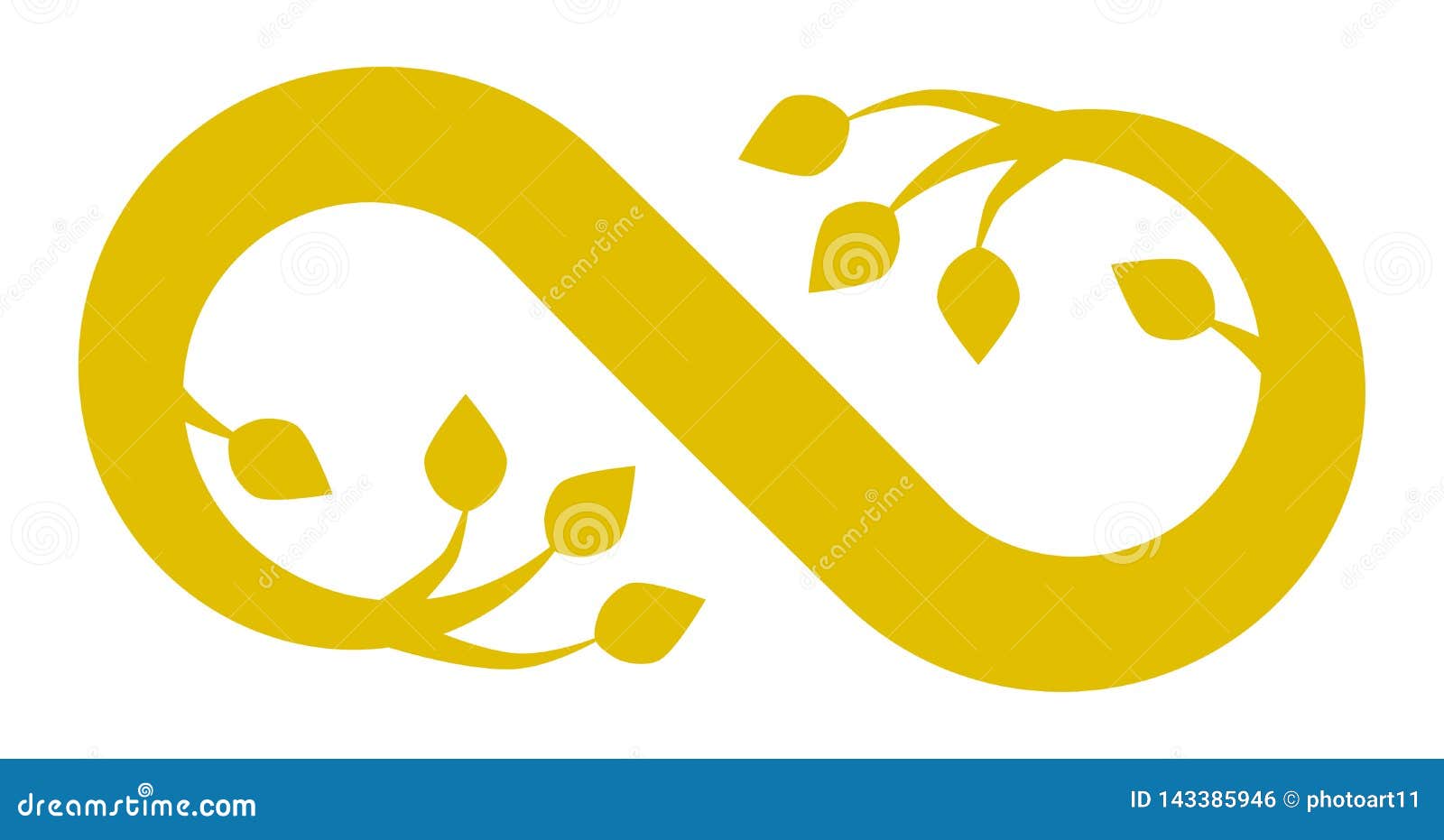 Infinity Flourish Symbol Icon - Golden, Isolated - Vector Stock Vector ...